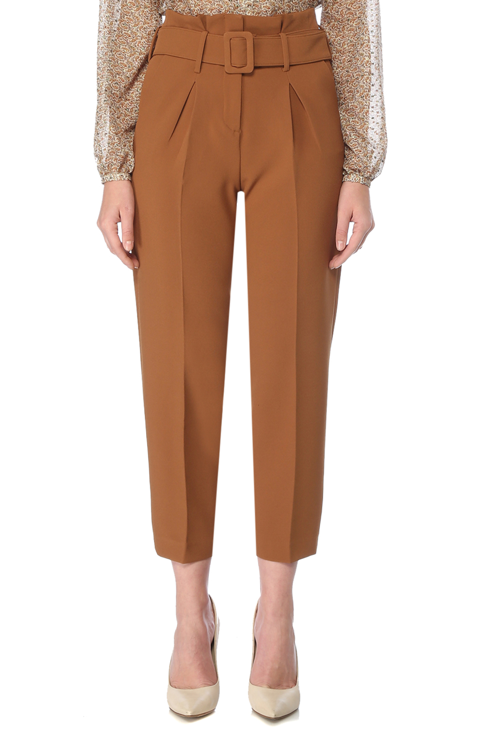 Regular Fit Camel Yüksek Bel Pantolon Regular Fit Camel Yüksek Bel Pantolon