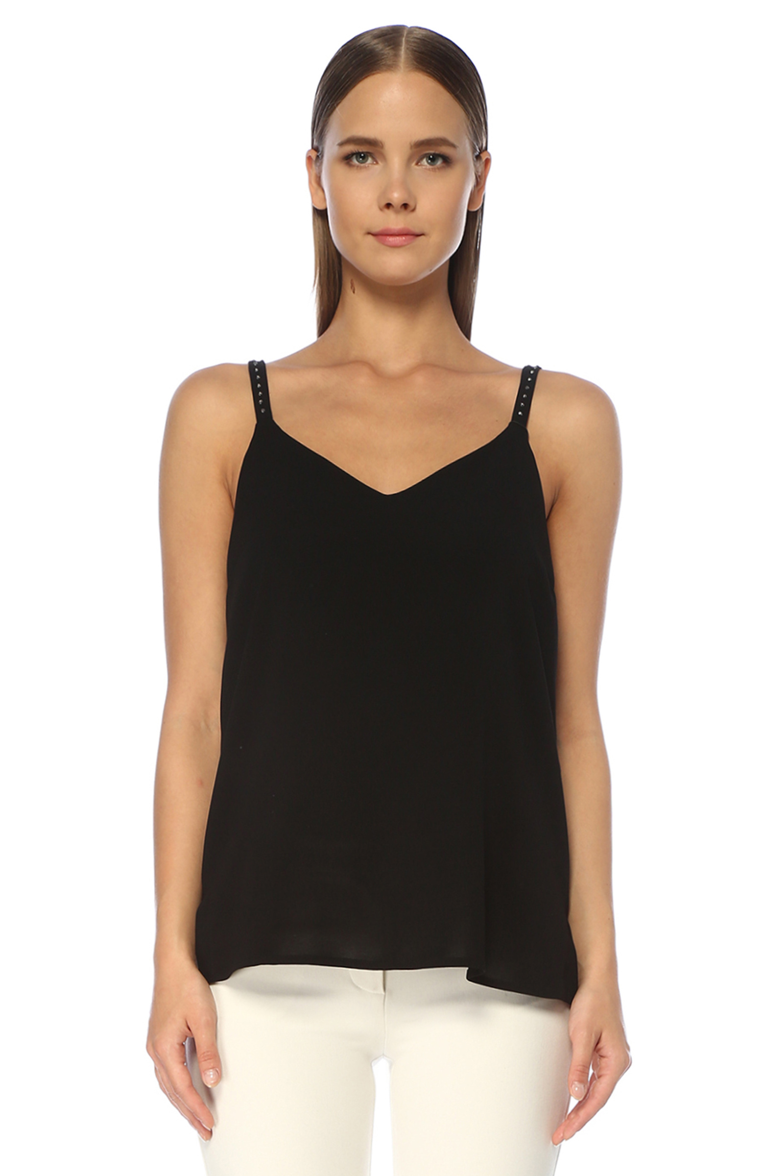 Siyah Taş Detaylı Bluz