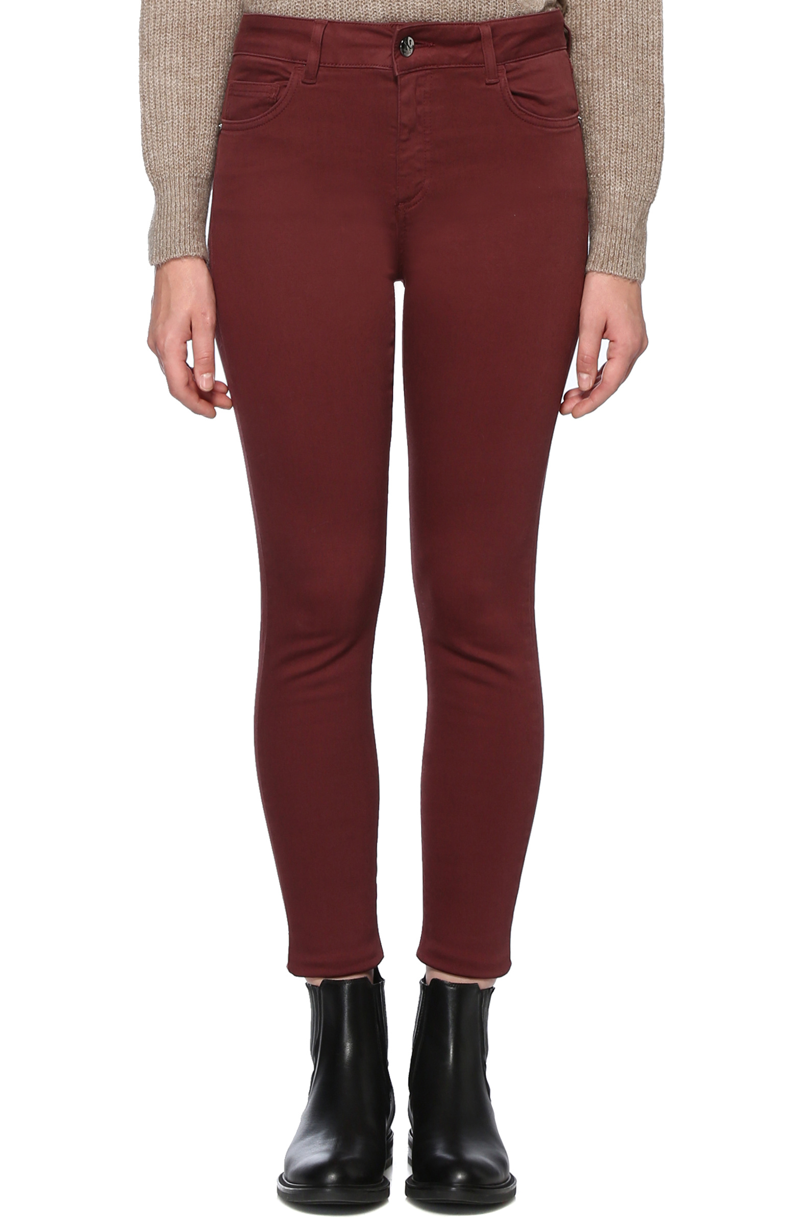 Slim Fit Bordo Pantolon