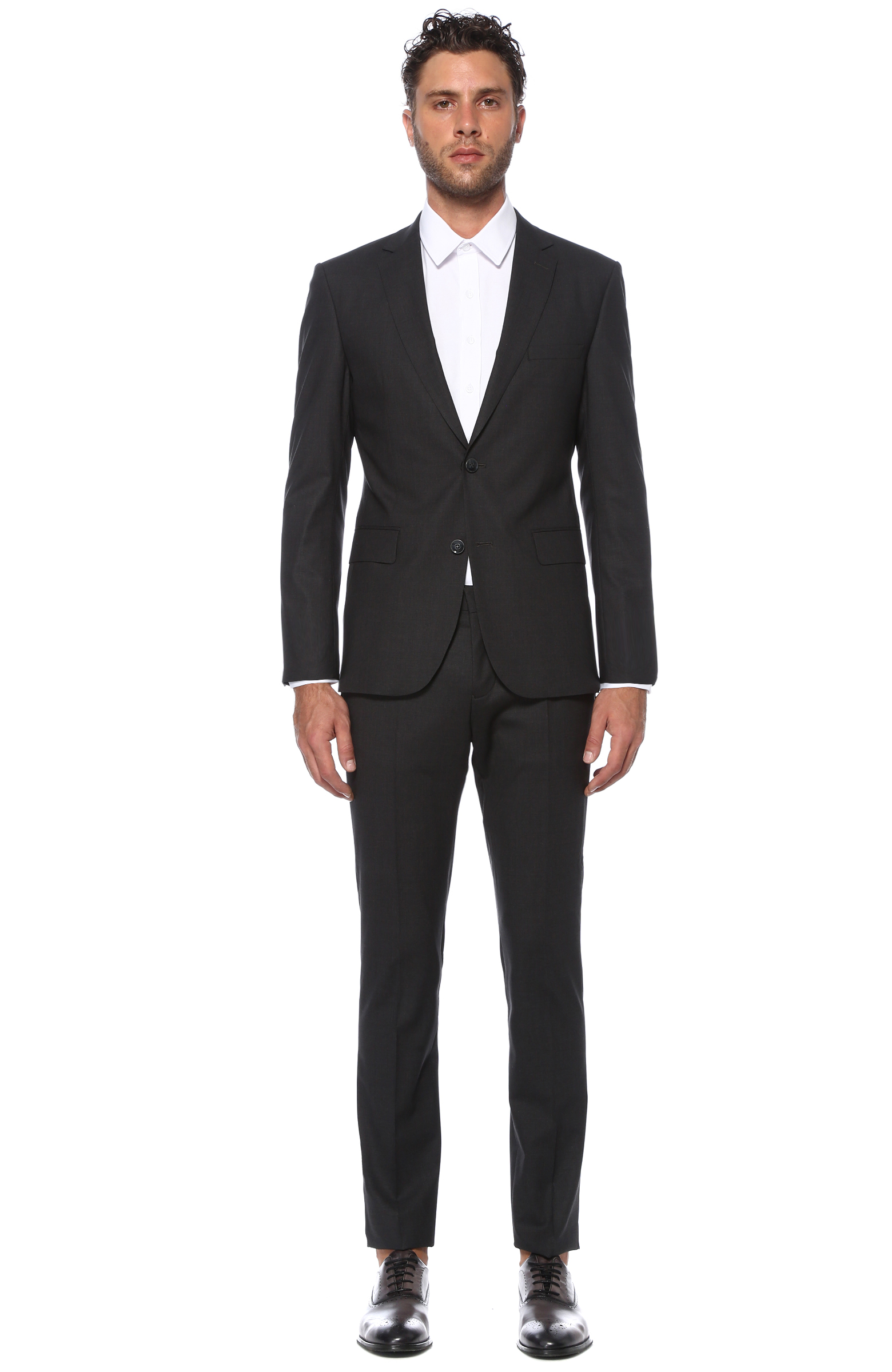 Antrasit Kelebek Yaka Yün Takım Antrasit Kelebek Yaka Yün Takım