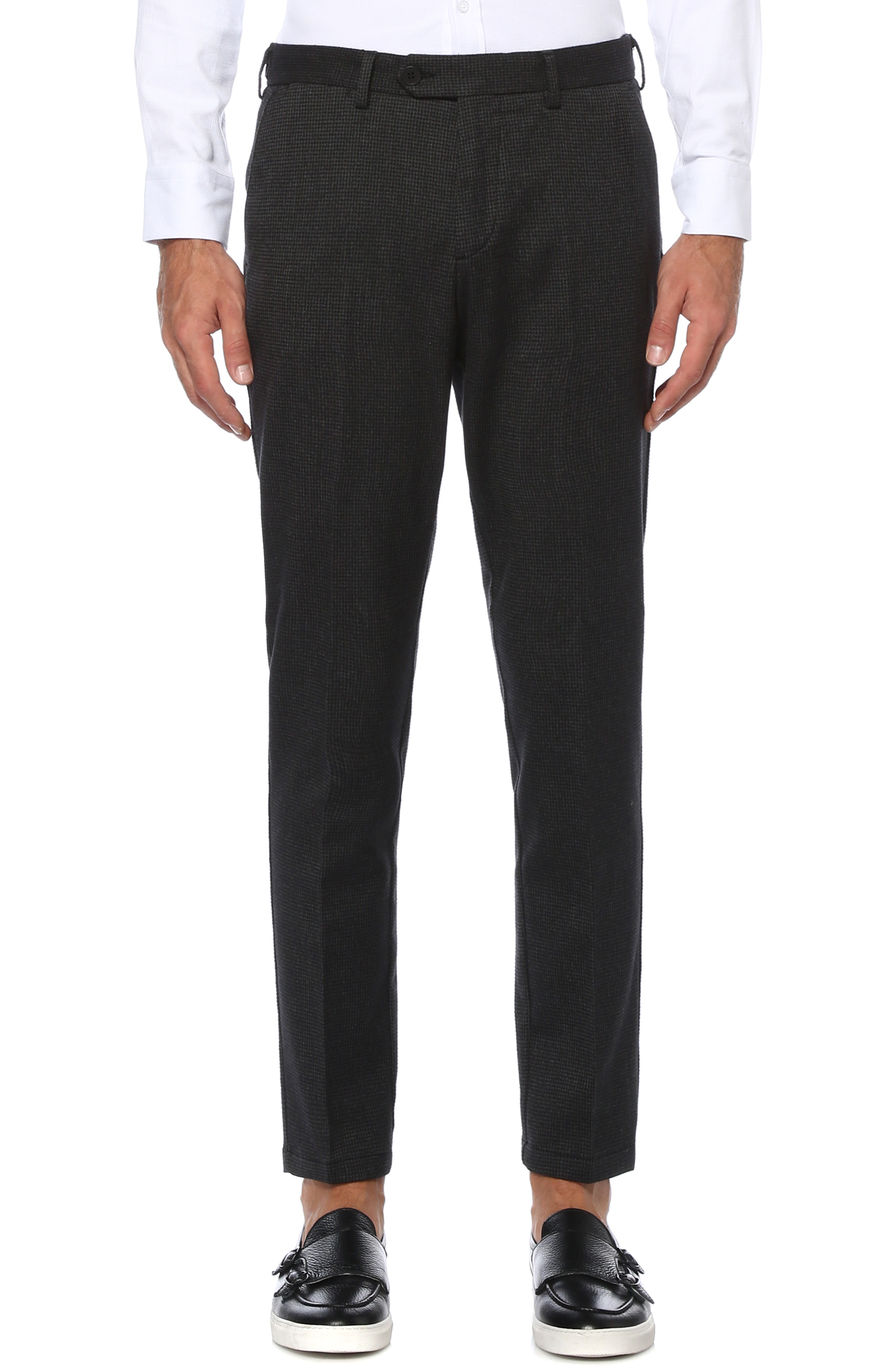 Slim Fit Antrasit Desenli Pantolon Slim Fit Antrasit Desenli Pantolon