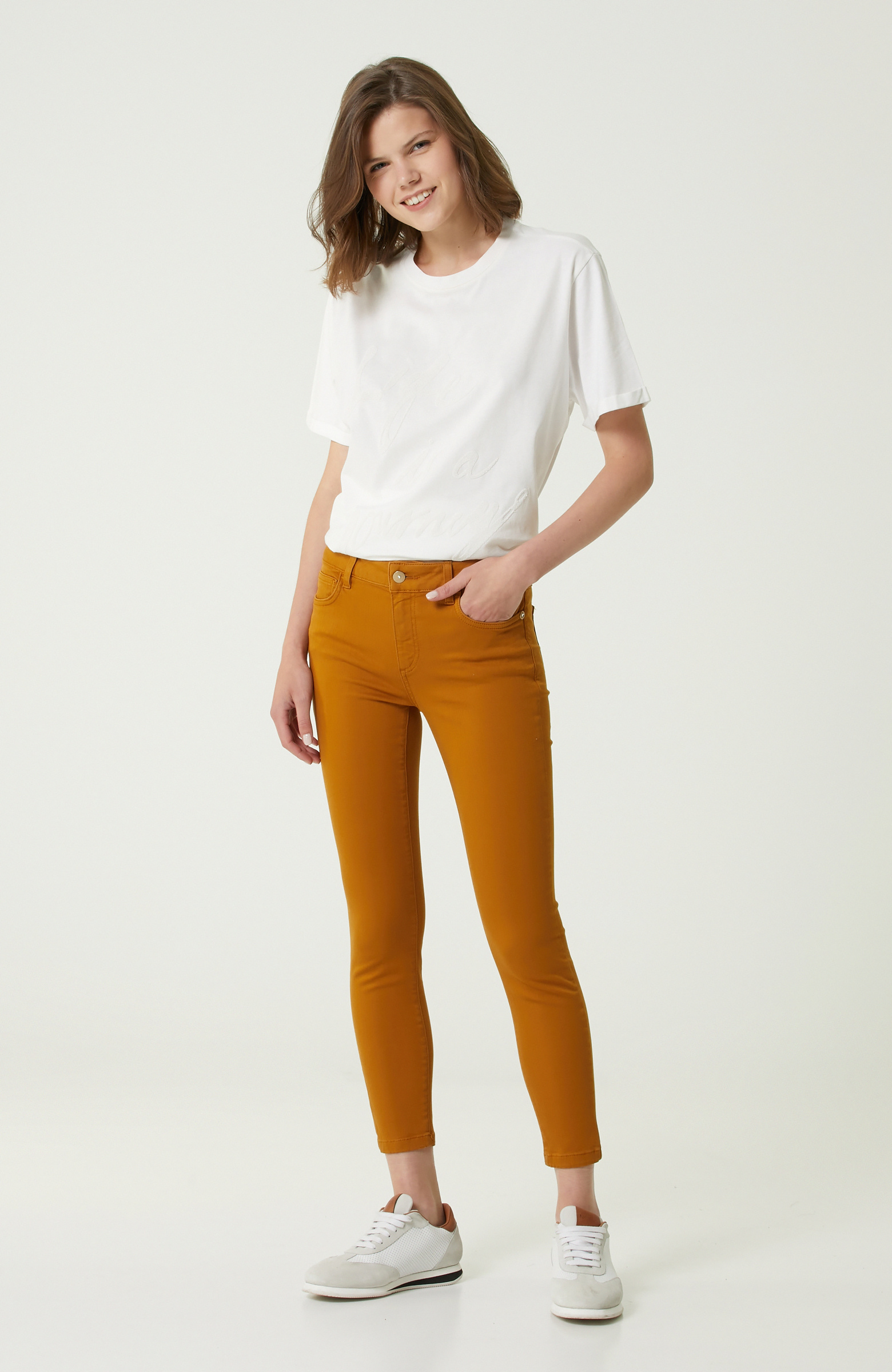 Slim Fit Camel Casual Pantolon Slim Fit Camel Casual Pantolon