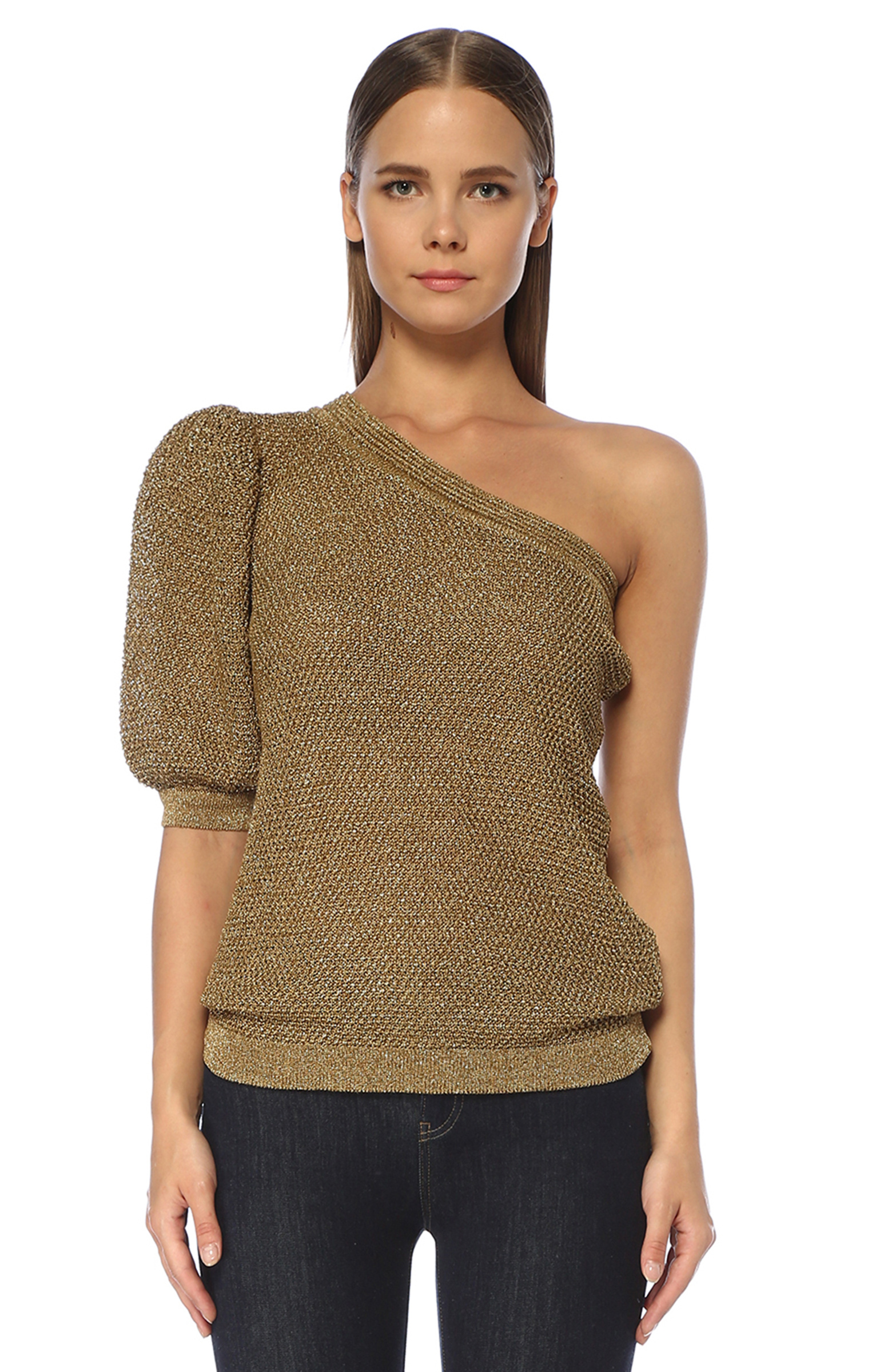 Gold Tek Omuzlu Triko