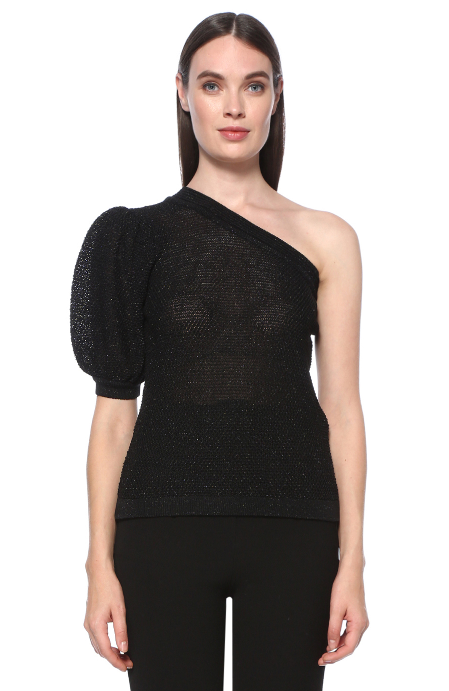 Regular Fit Siyah Dokulu Triko Regular Fit Siyah Dokulu Triko