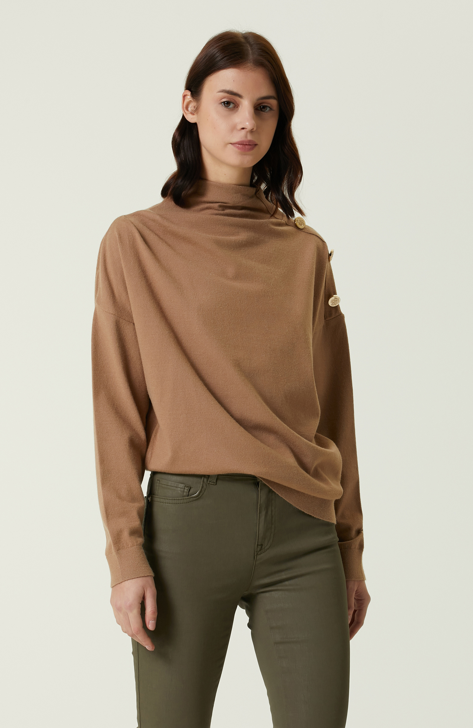 Regular Fit Camel Kazak