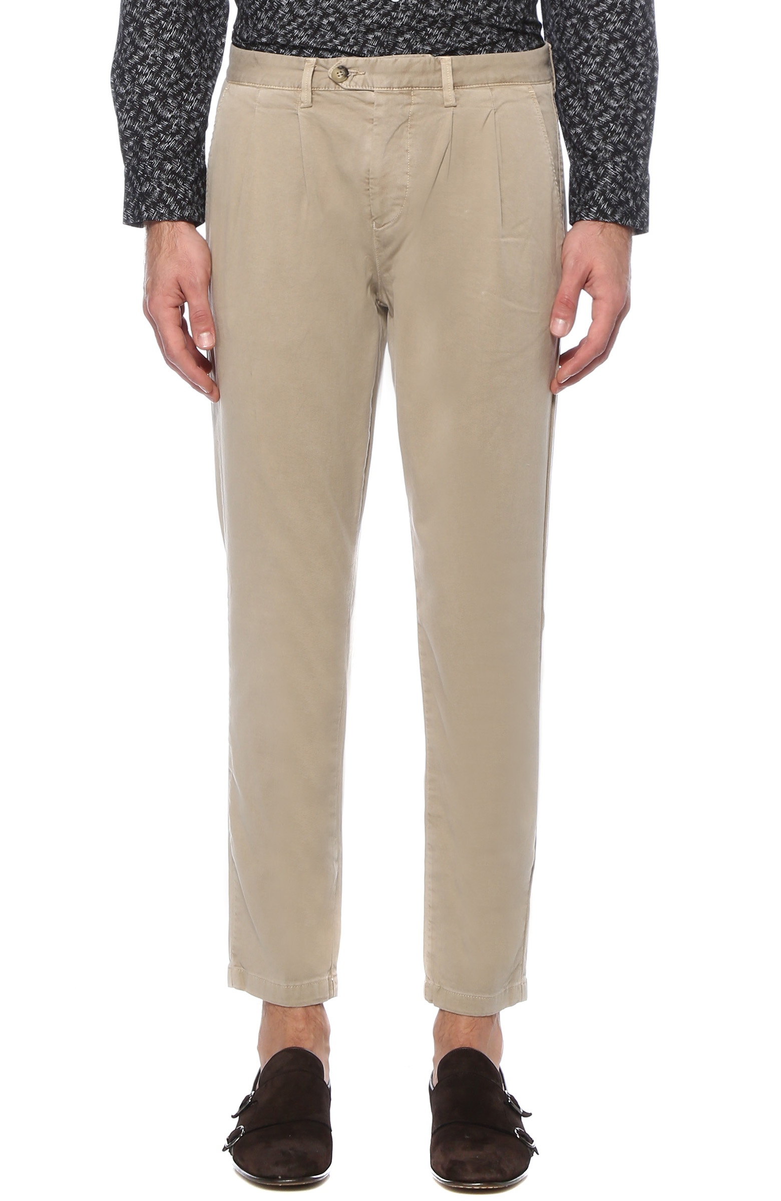 Relaxed Fit Bej Normal Bel Pilili Casual Pantolon Relaxed Fit Bej Normal Bel Pilili Casual Pantolon