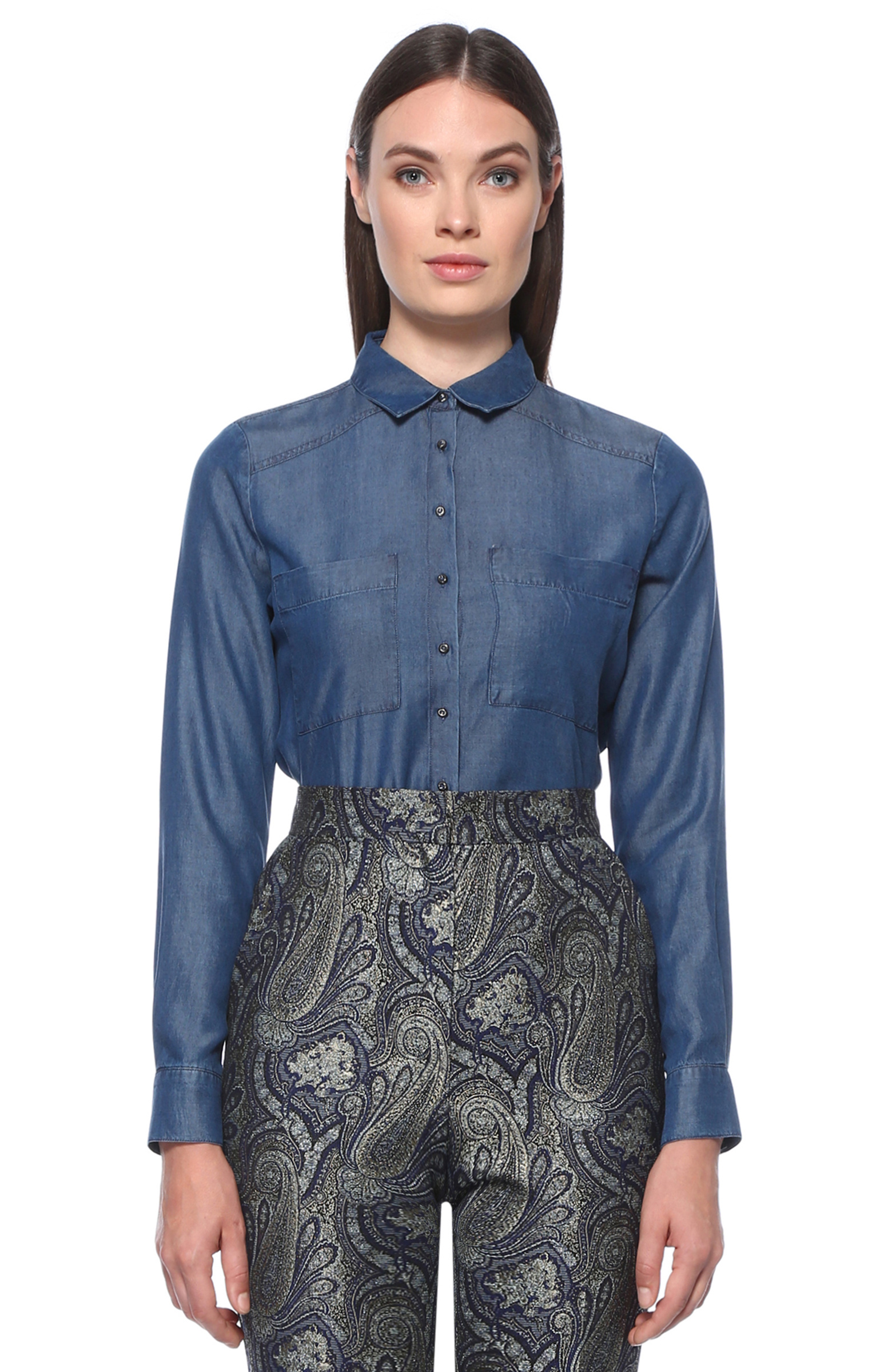 Lacivert Denim Gömlek