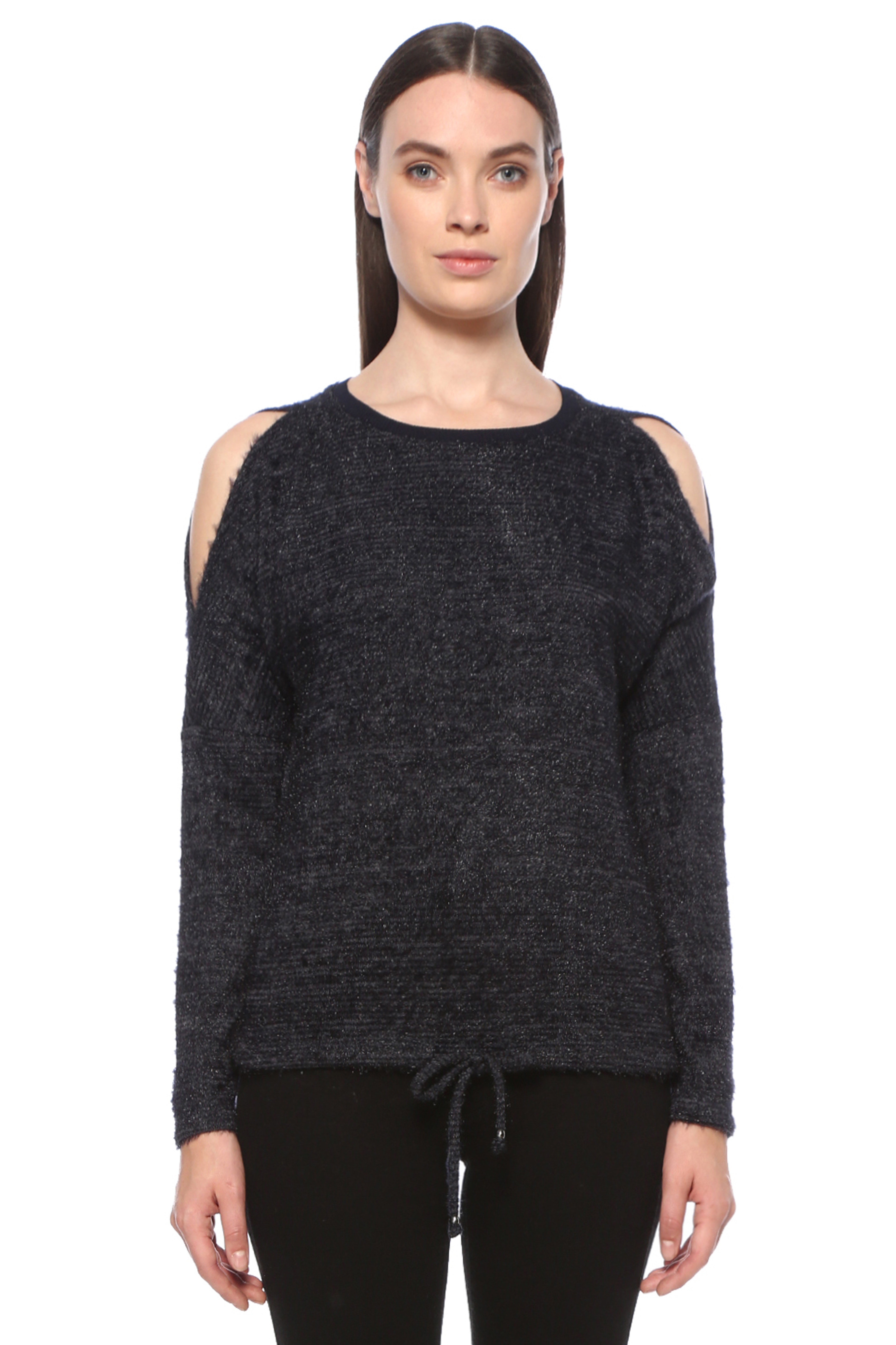 Slim Fit Lacivert Sim Dokulu Kazak Slim Fit Lacivert Sim Dokulu Kazak