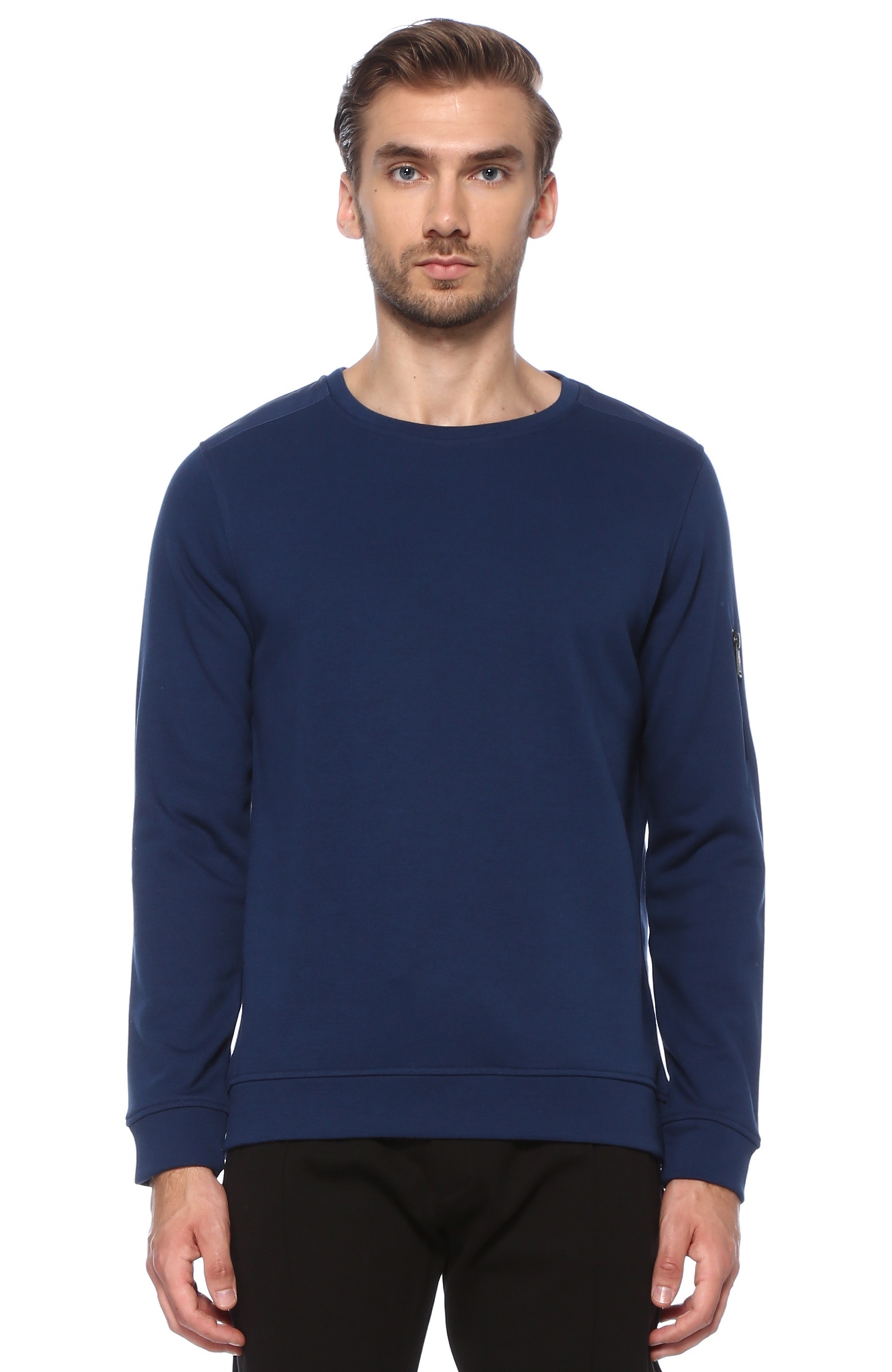 Lacivert Cep Detaylı Sweatshirt