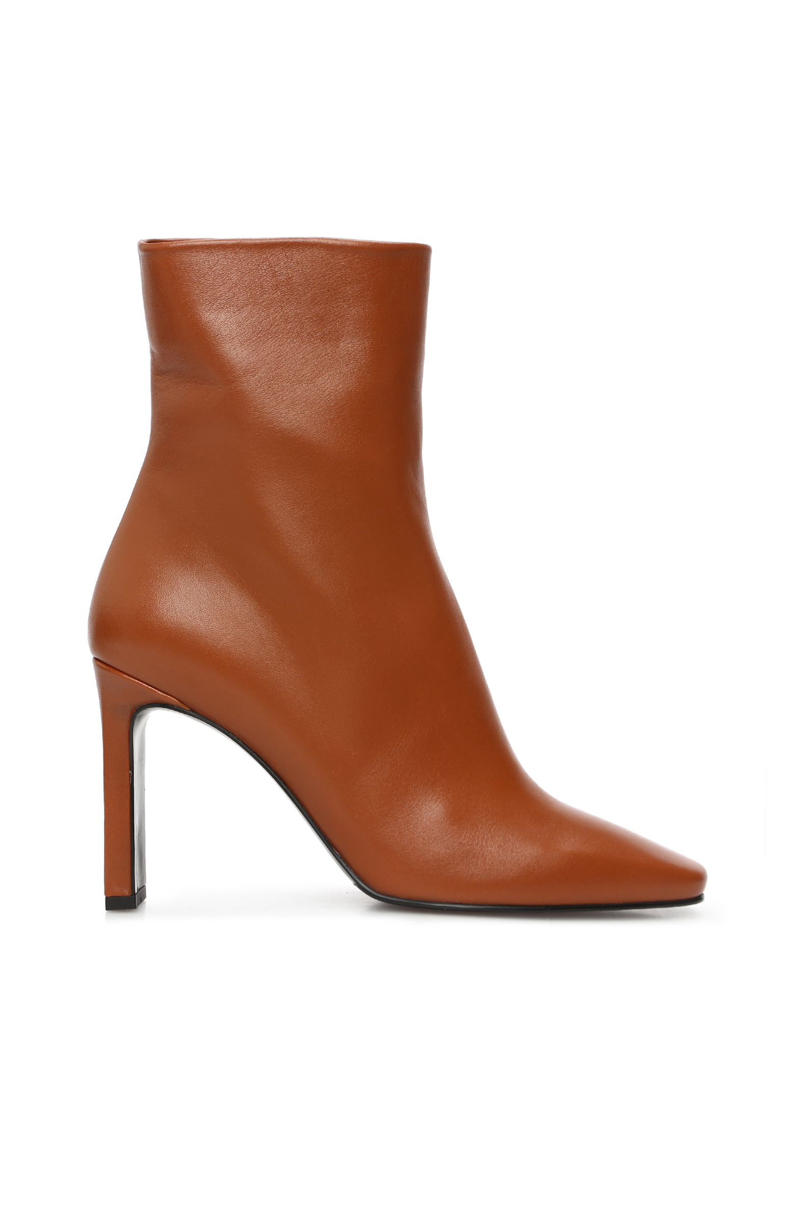 Taba Topuklu Deri Bot