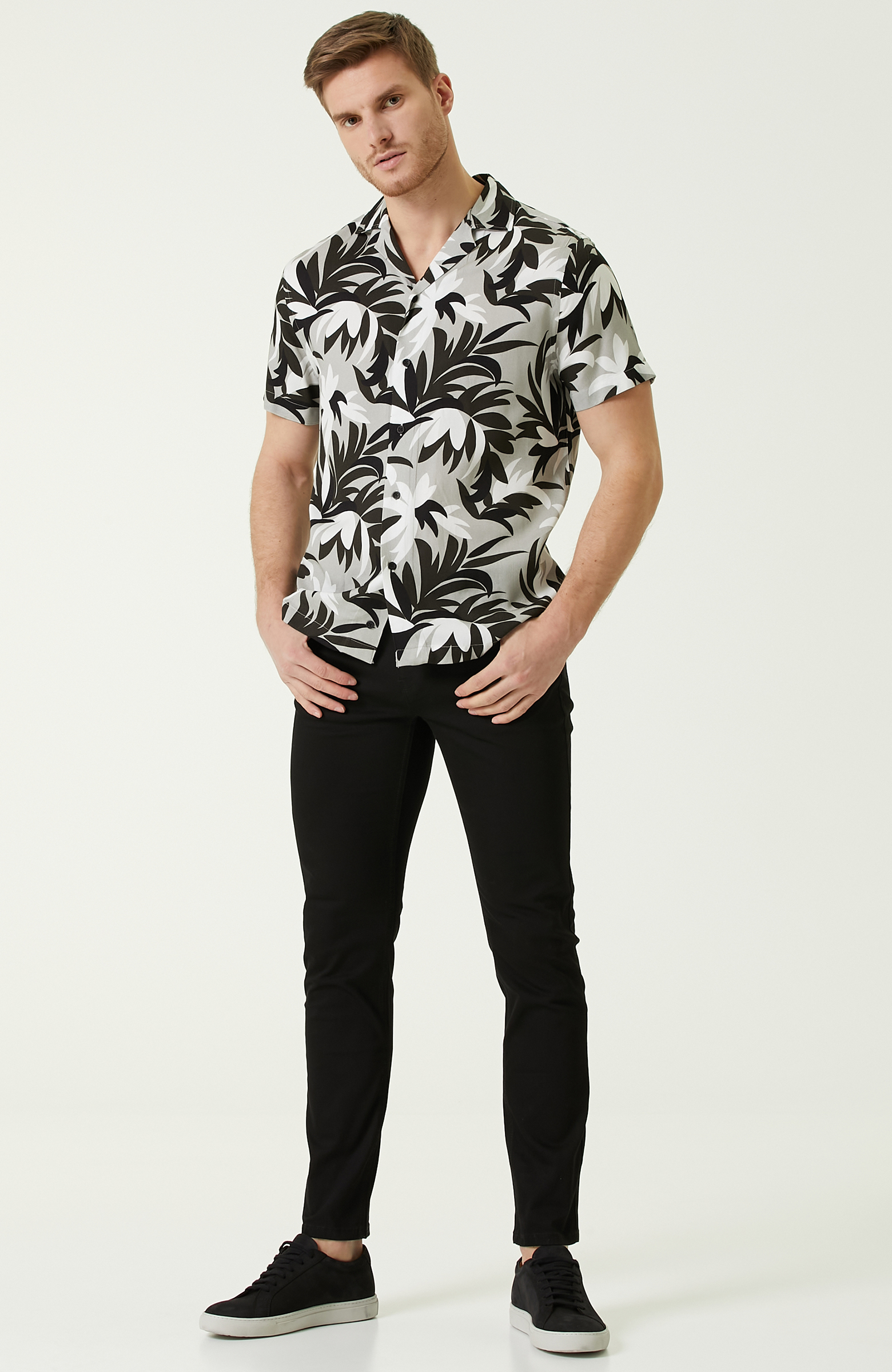 Slim Fit Siyah Normal Bel Casual Pantolon Slim Fit Siyah Normal Bel Casual Pantolon