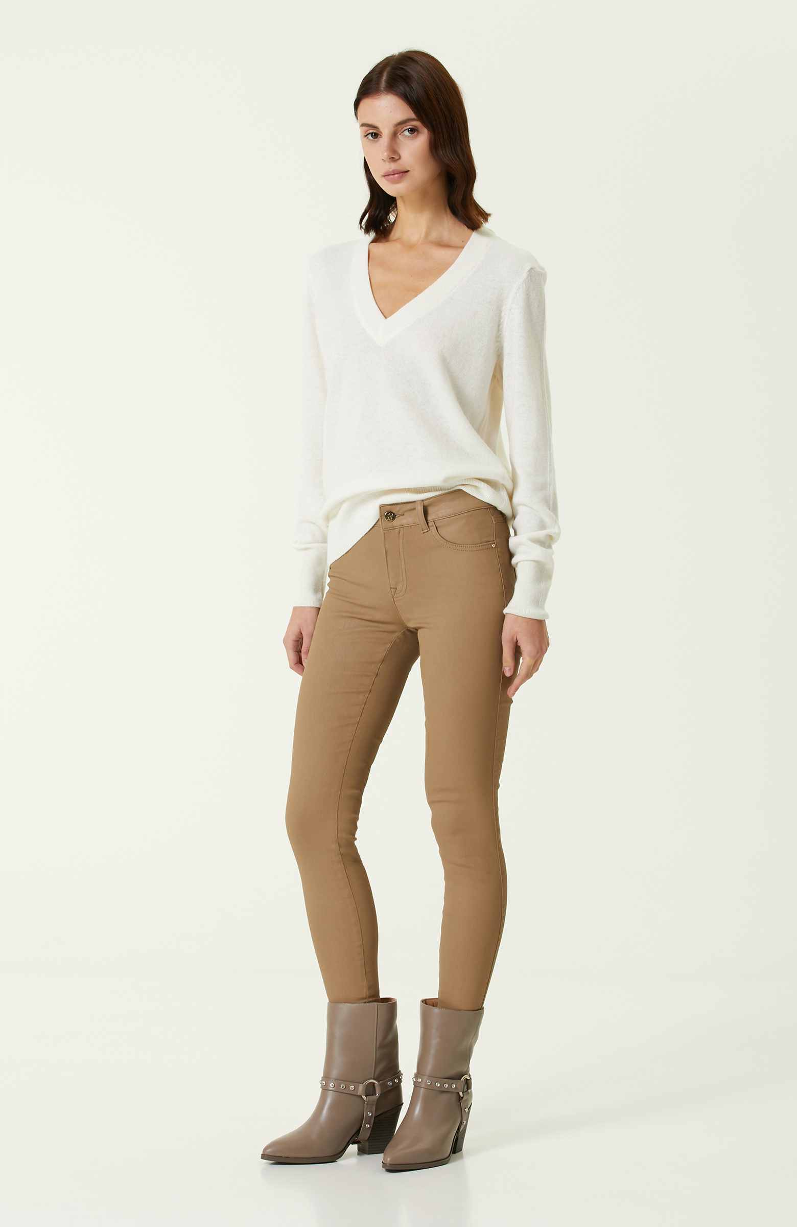 Regular Fit Ekru Kazak