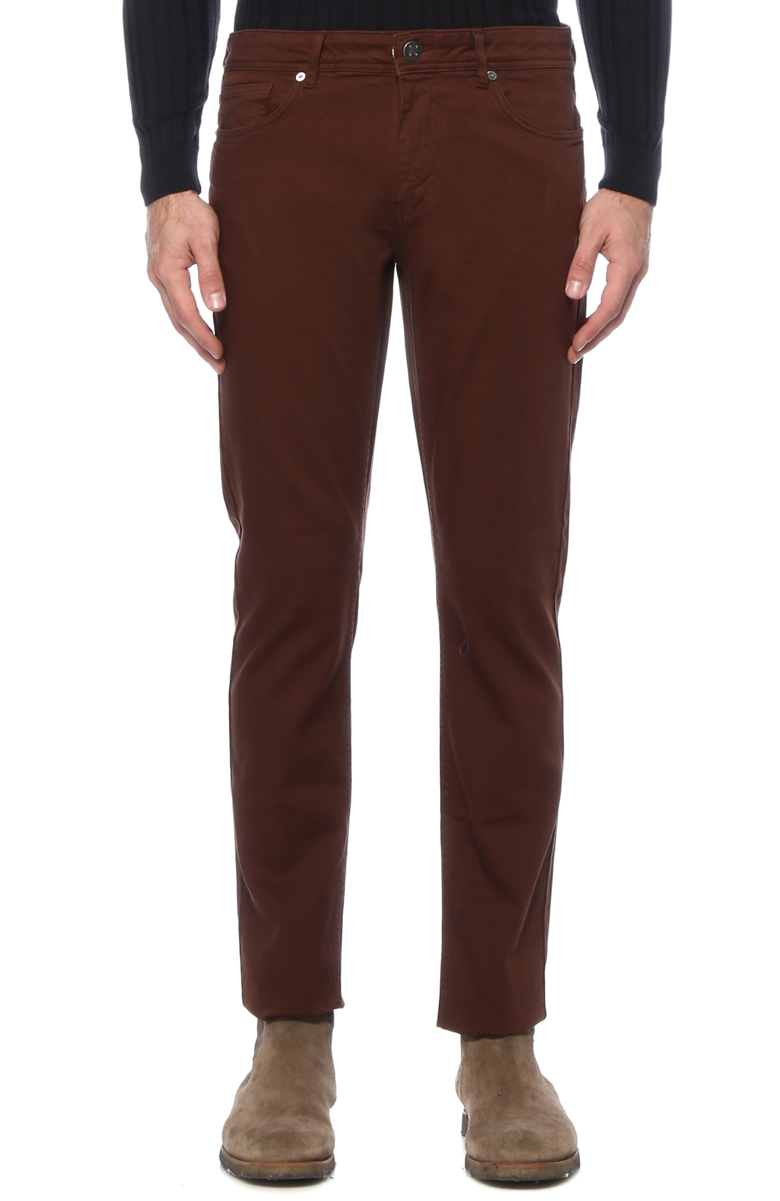 Slim Fit Kahverengi Normal Bel Casual Pantolon Slim Fit Kahverengi Normal Bel Casual Pantolon