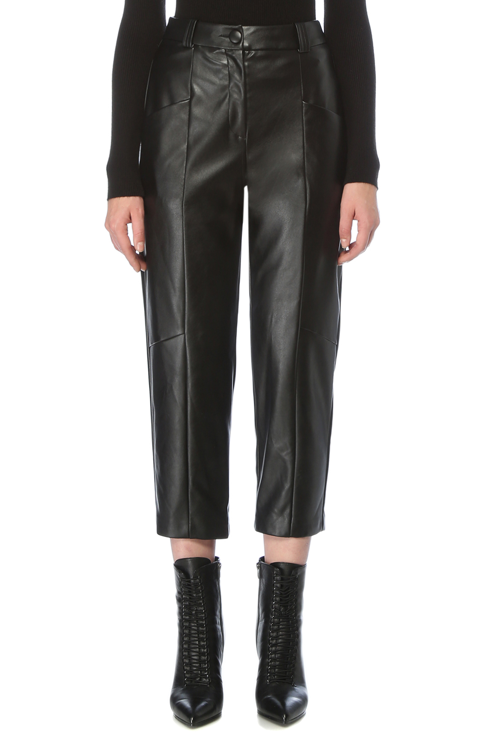 Slim Fit Siyah Normal Bel Dar Paça Pantolon Slim Fit Siyah Normal Bel Dar Paça Pantolon