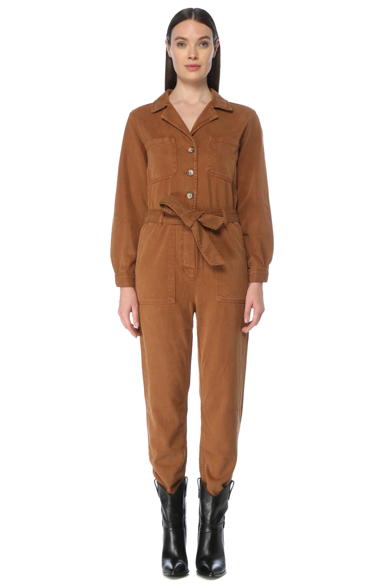 Taba Kelebek Yaka Tulum Taba Kelebek Yaka Tulum