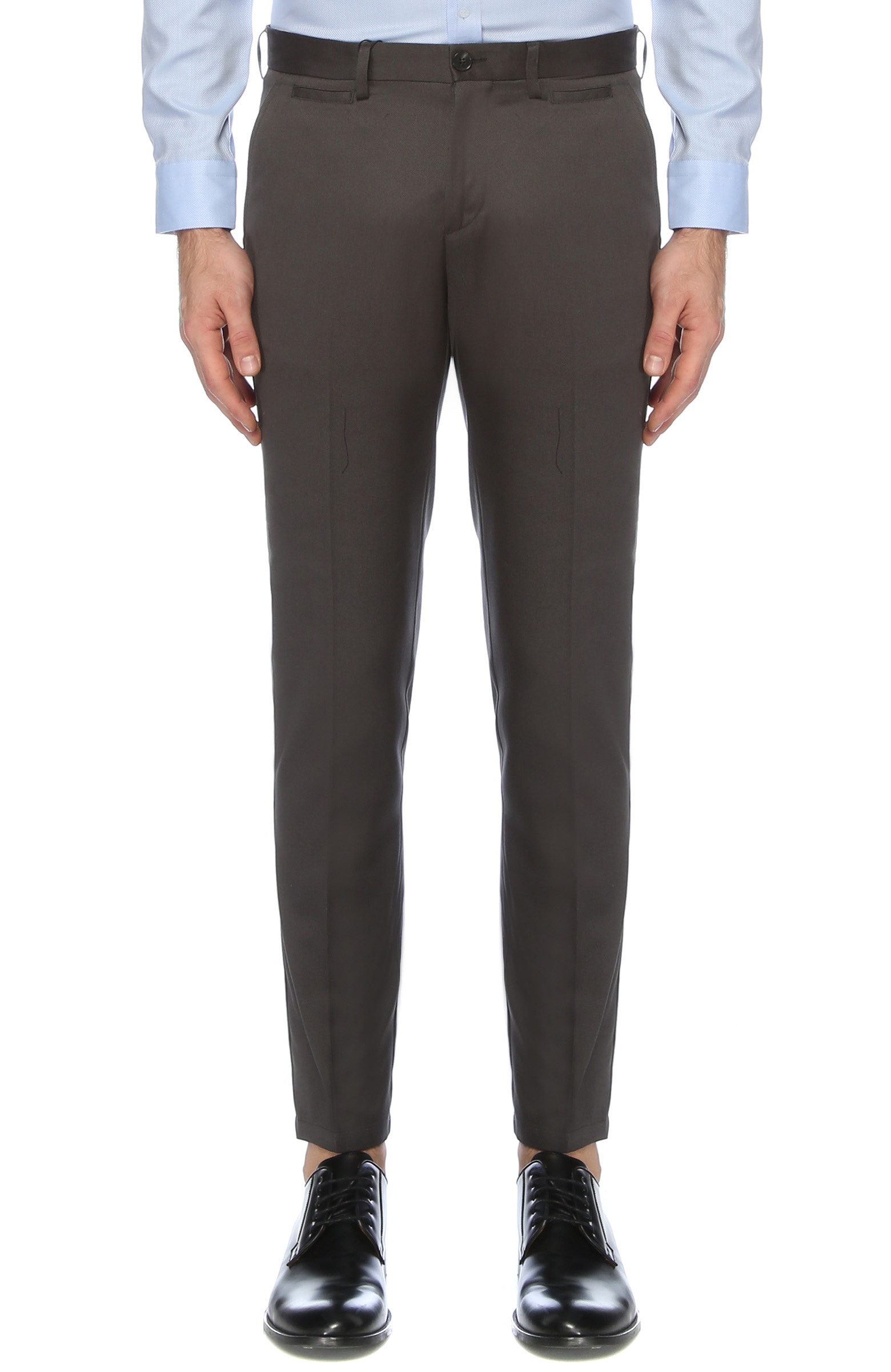Drop Slim Fit Antrasit Normal Bel Armürlü Pantolon Drop Slim Fit Antrasit Normal Bel Armürlü Pantolon