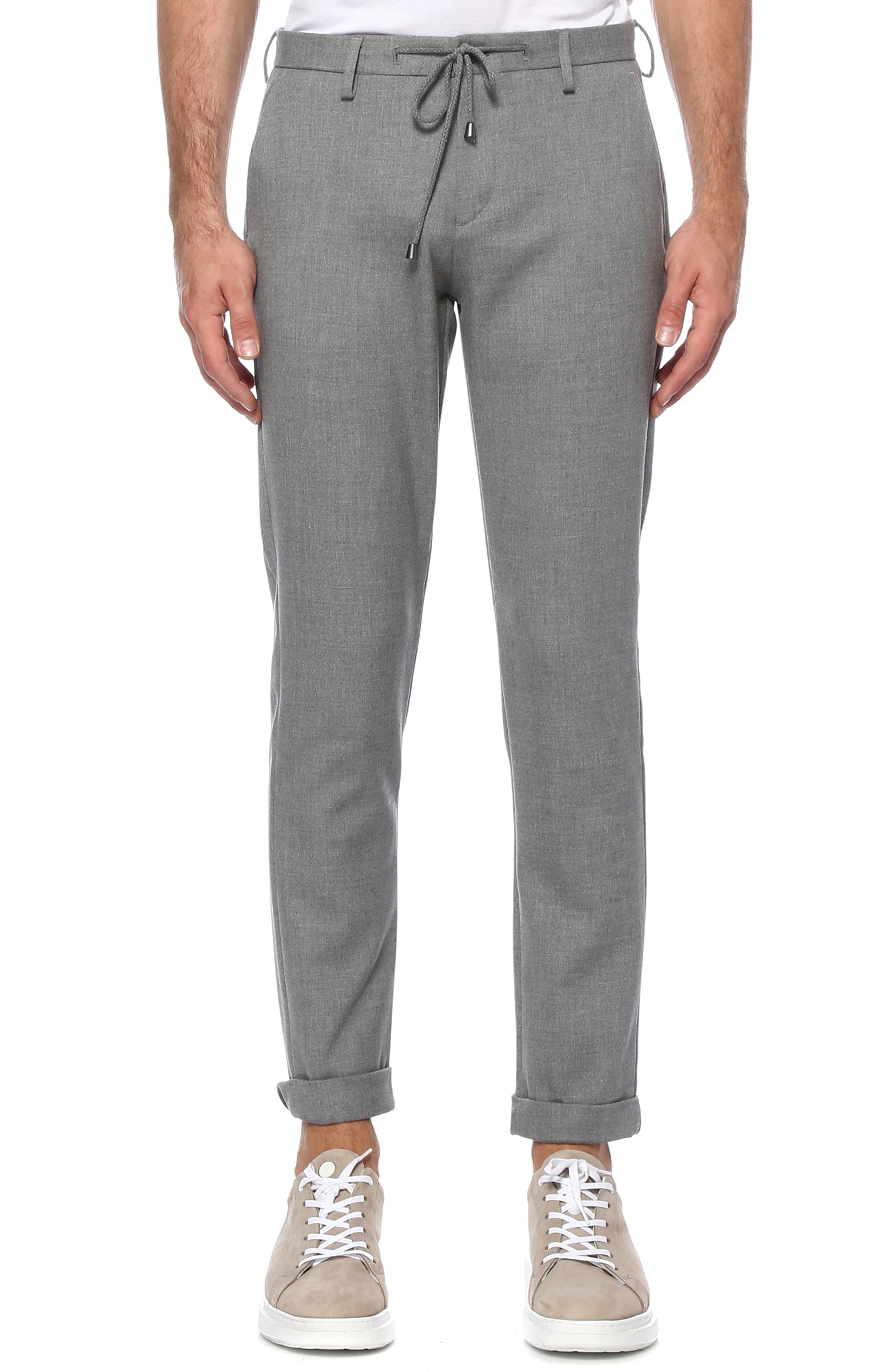 Slim Fit Gri Melanj Pantolon Slim Fit Gri Melanj Pantolon