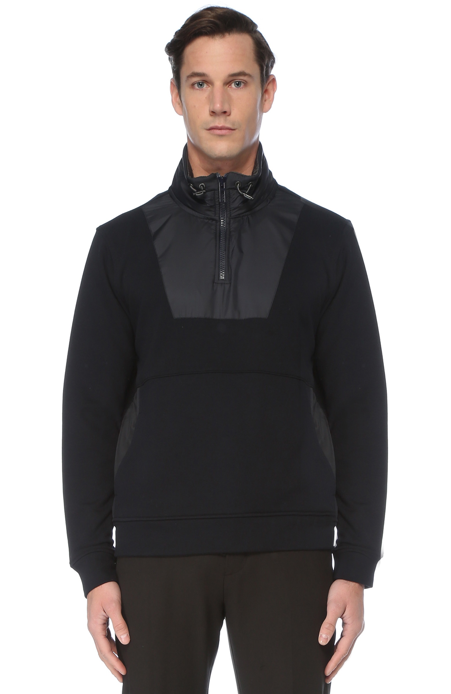 Lacivert Dik Yakalı Sweatshirt Lacivert Dik Yakalı Sweatshirt