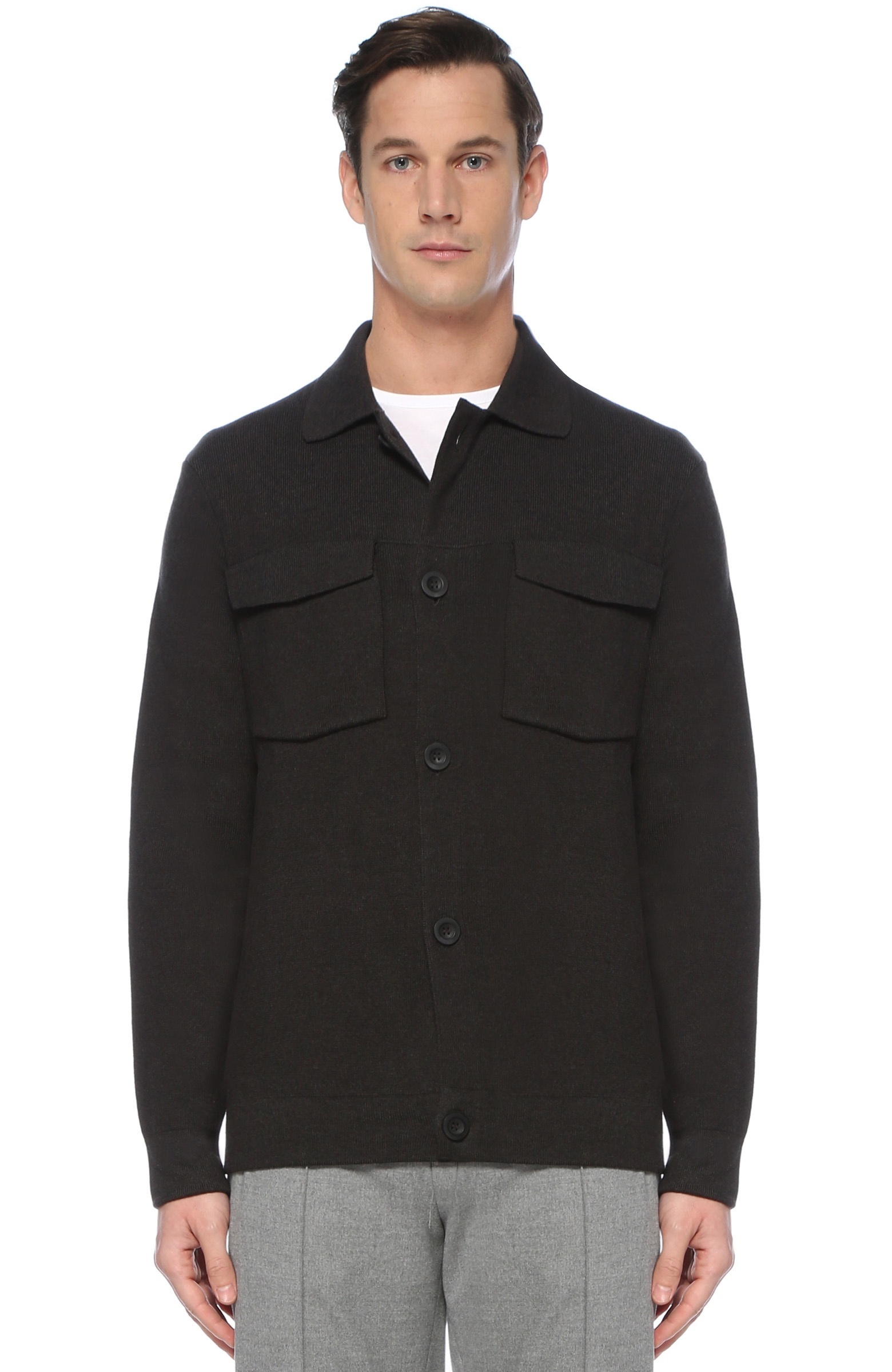 Antrasit Cep Detaylı Mont Antrasit Cep Detaylı Mont