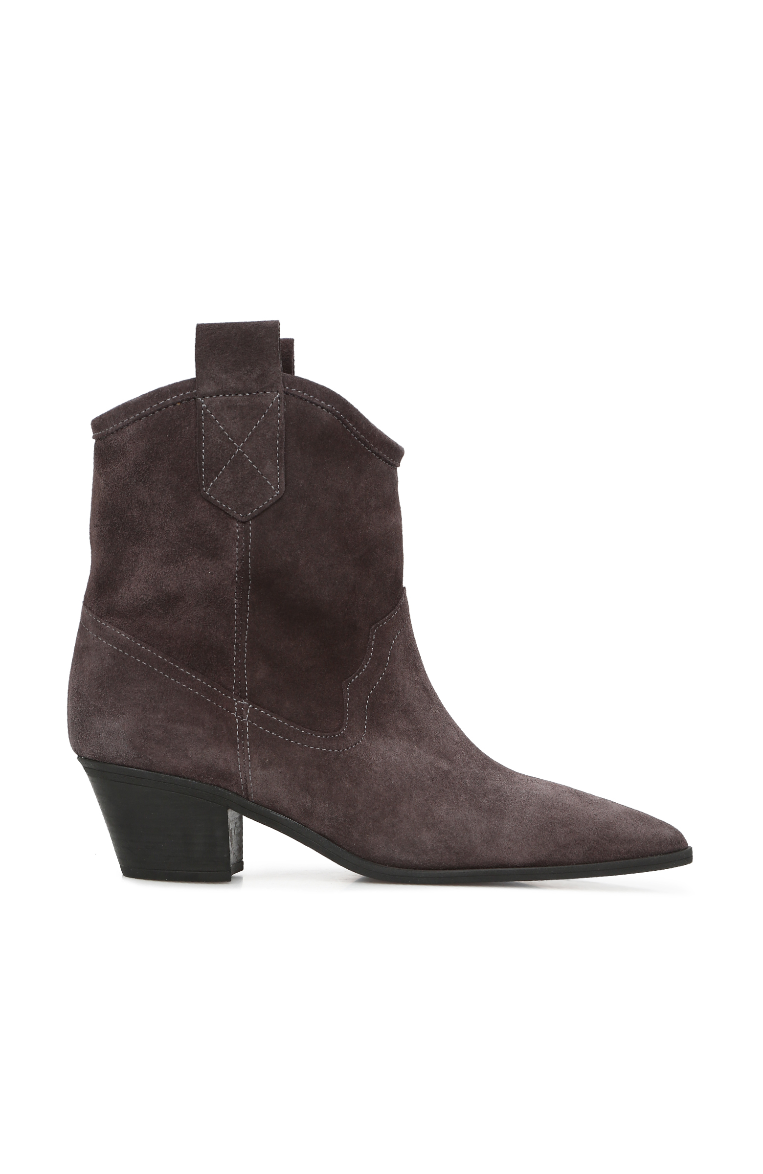 Koyu Gri Topuklu Süet Bot Koyu Gri Topuklu Süet Bot