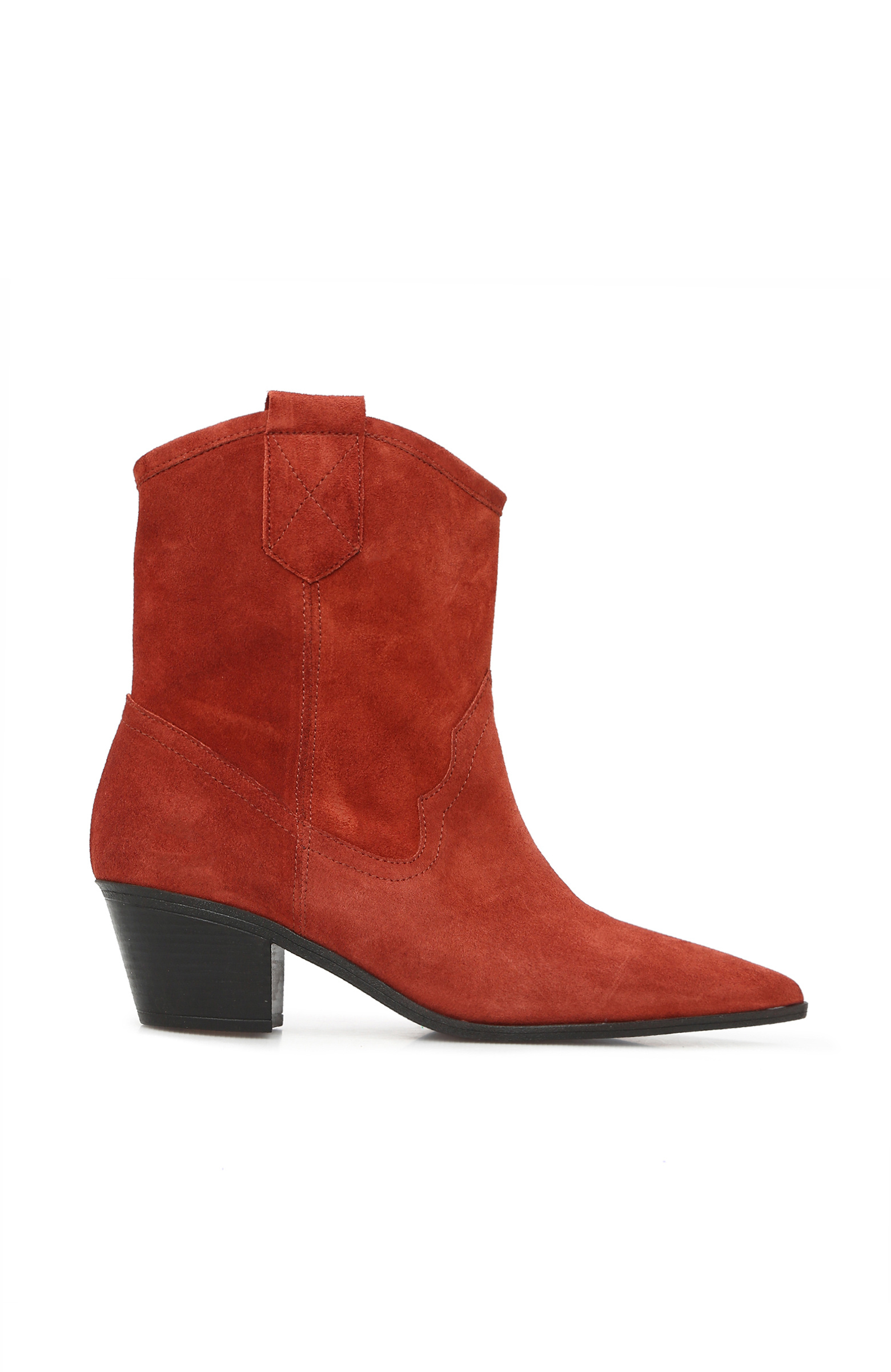 Kiremit Topuklu Süet Bot