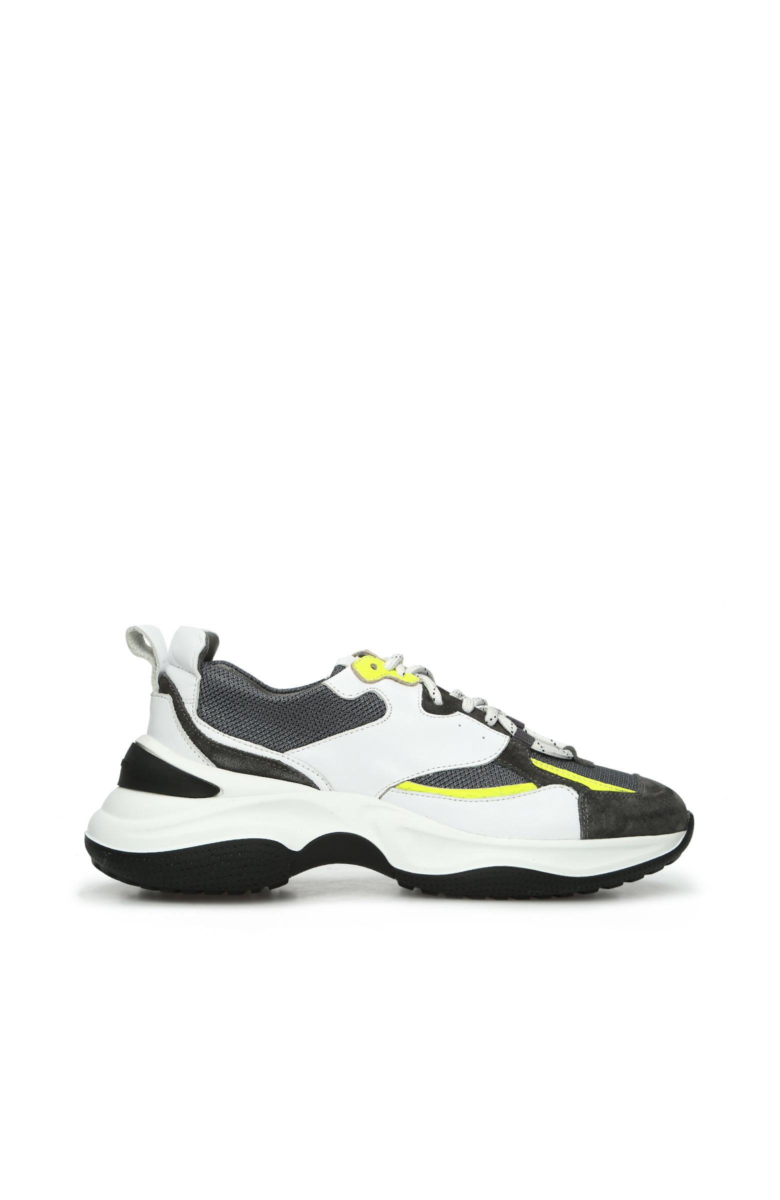 Beyaz Gri Kadın Süet Sneaker