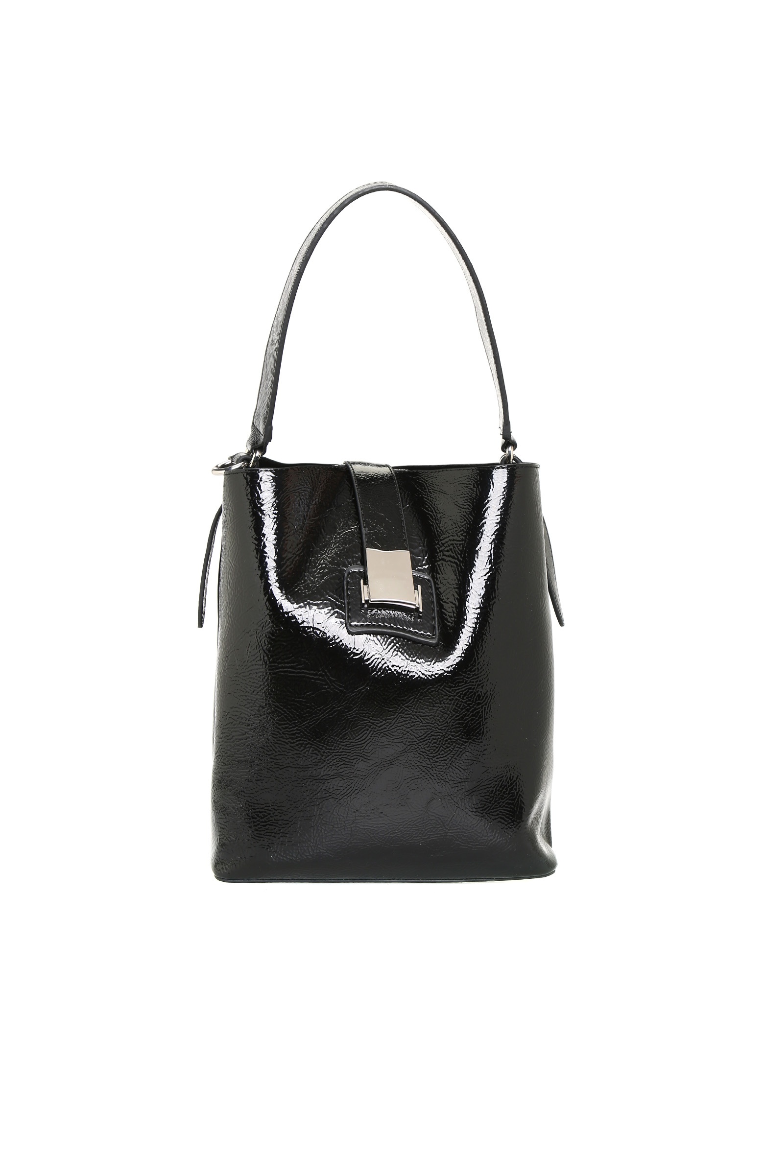 Siyah Kadın Rugan Omuz Çantası