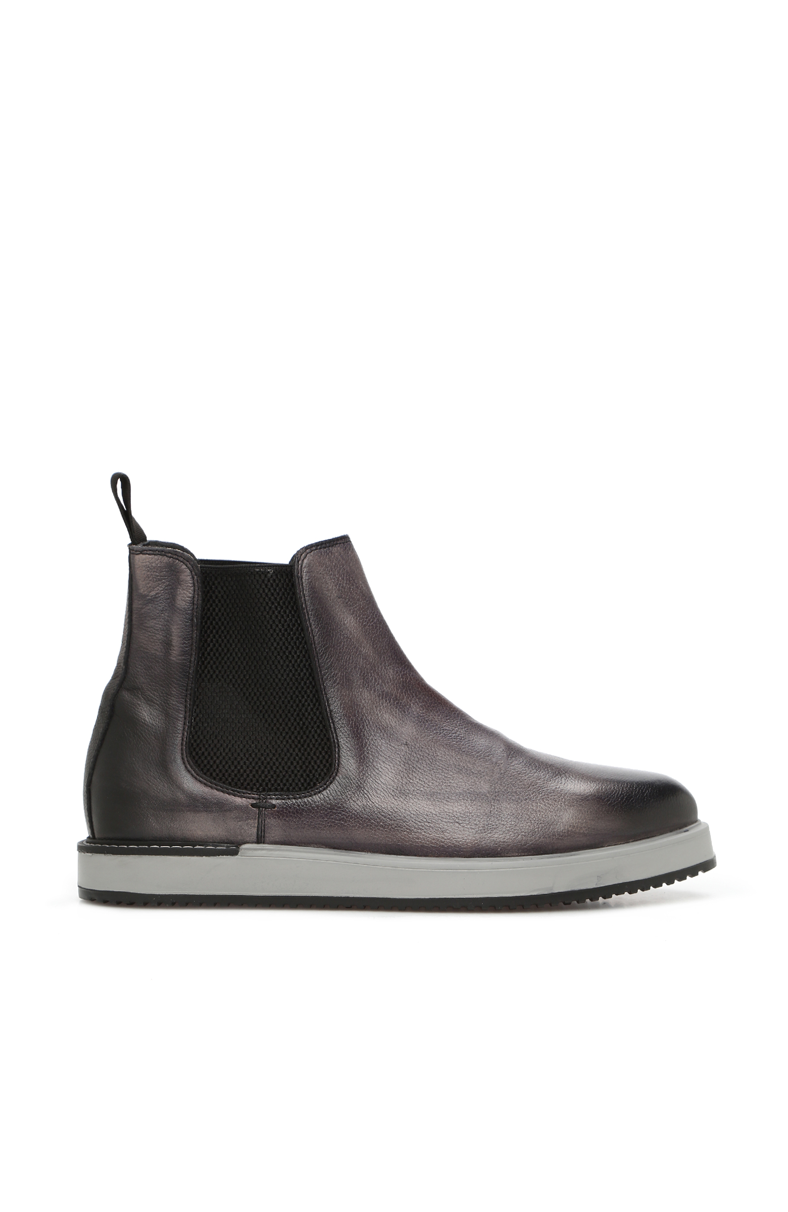 Gri Eva Tabanlı Erkek Deri Bot