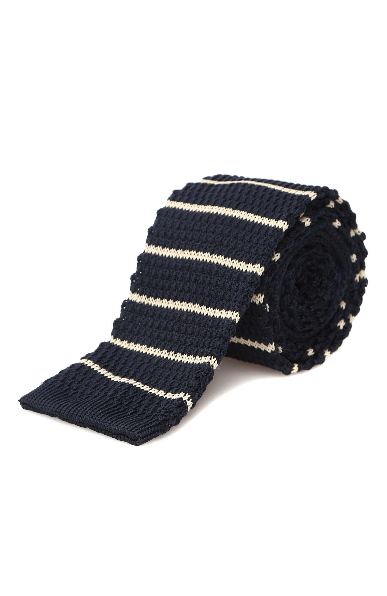 Lacivert Beyaz Çizgili Erkek Kravat