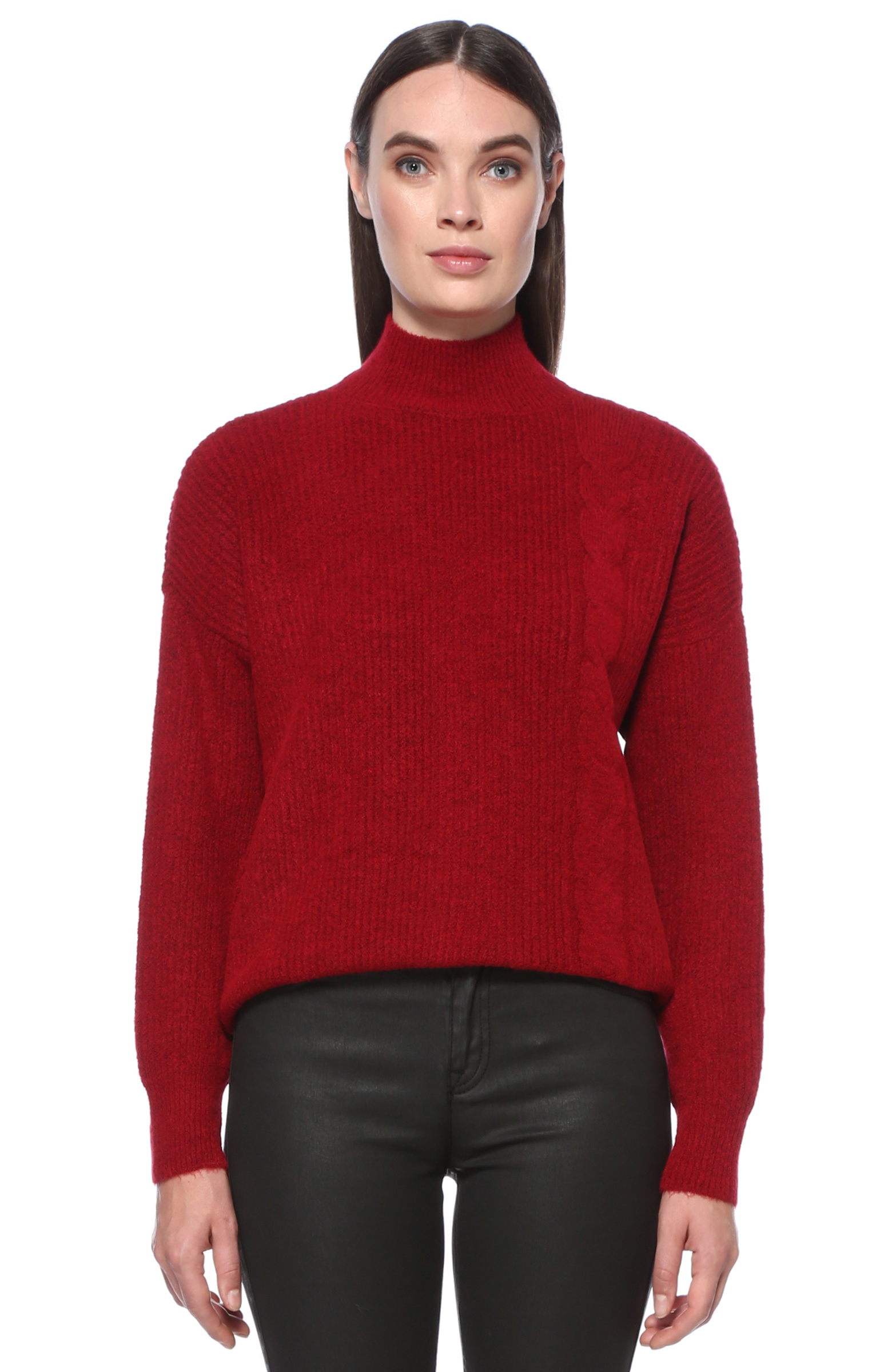 Geniş Fit Kırmızı Kazak Geniş Fit Kırmızı Kazak