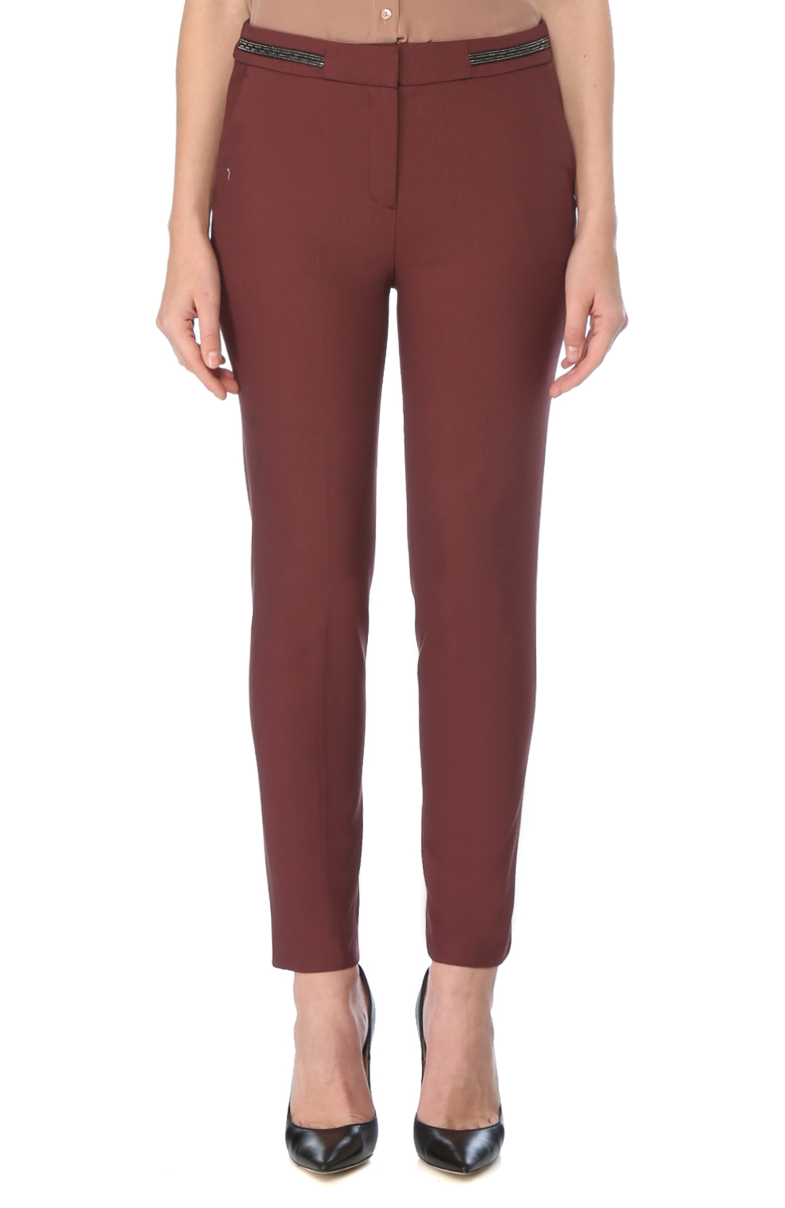 Basic Fit Bordo Normal Bel Pantolon
