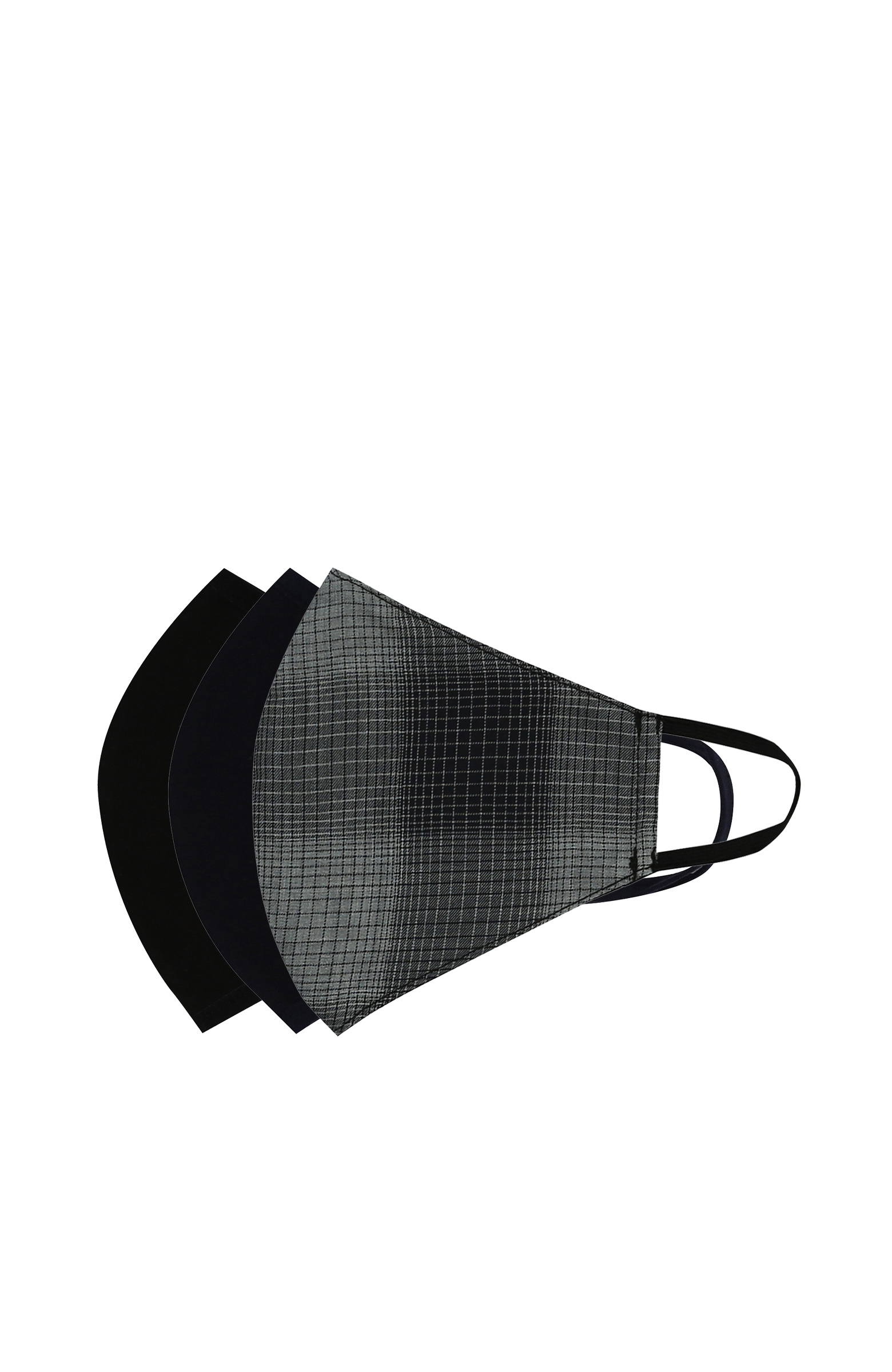 3lü Siyah Desenli Yüz Aksesuarı