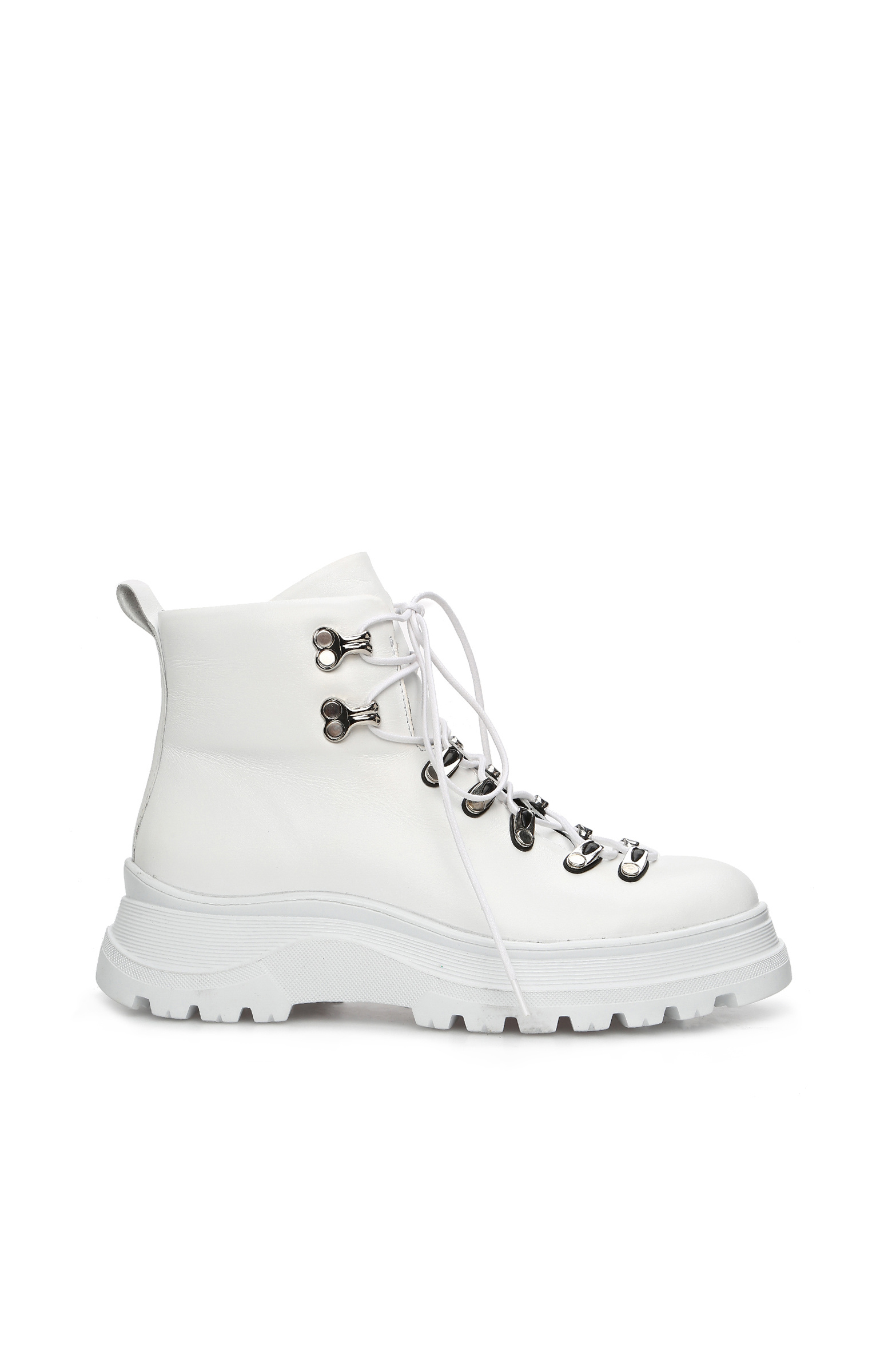 Beyaz Kadın Deri Bot