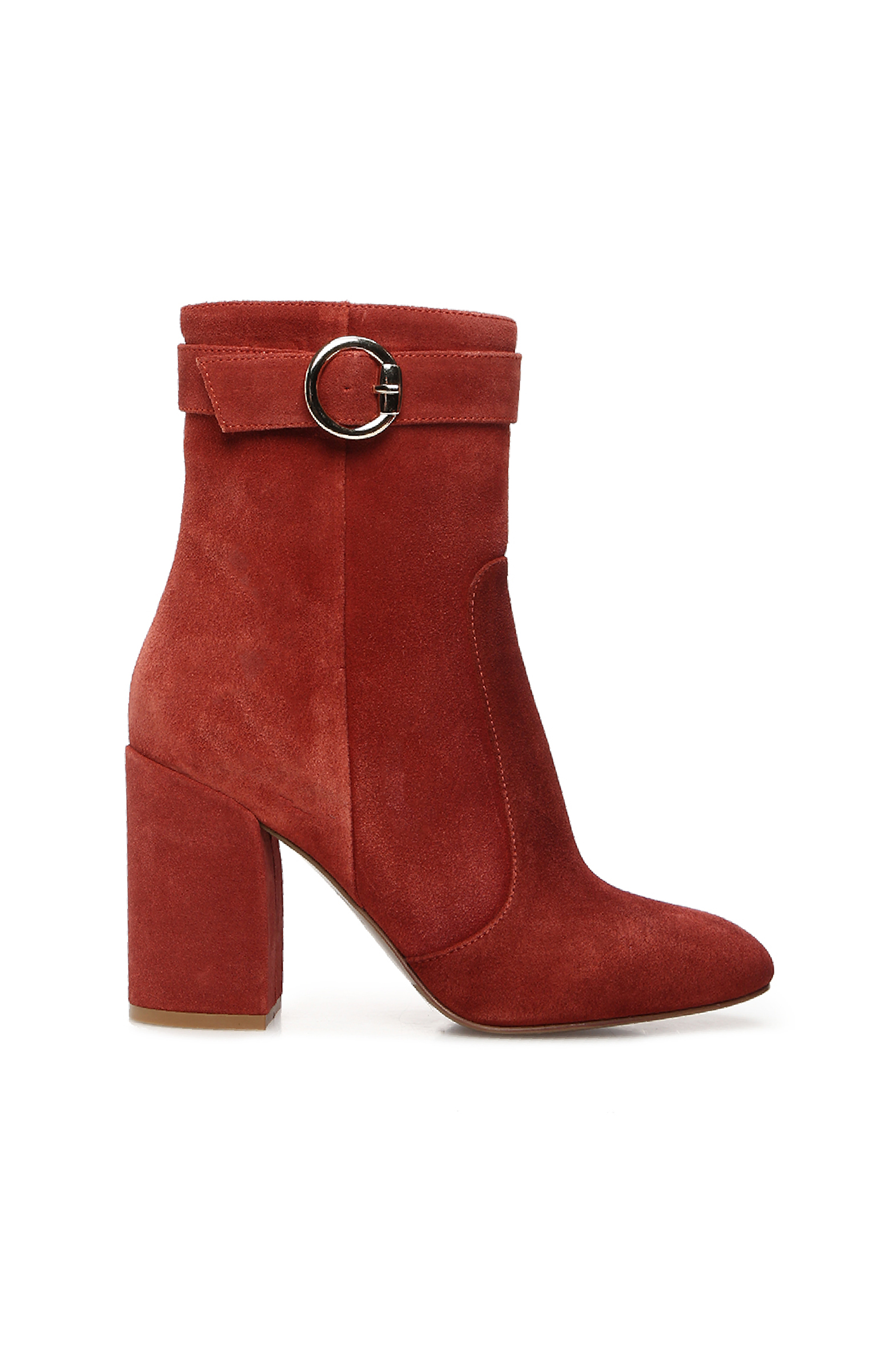 Kiremit Toka Detaylı Kadın Süet Bot Kiremit Toka Detaylı Kadın Süet Bot