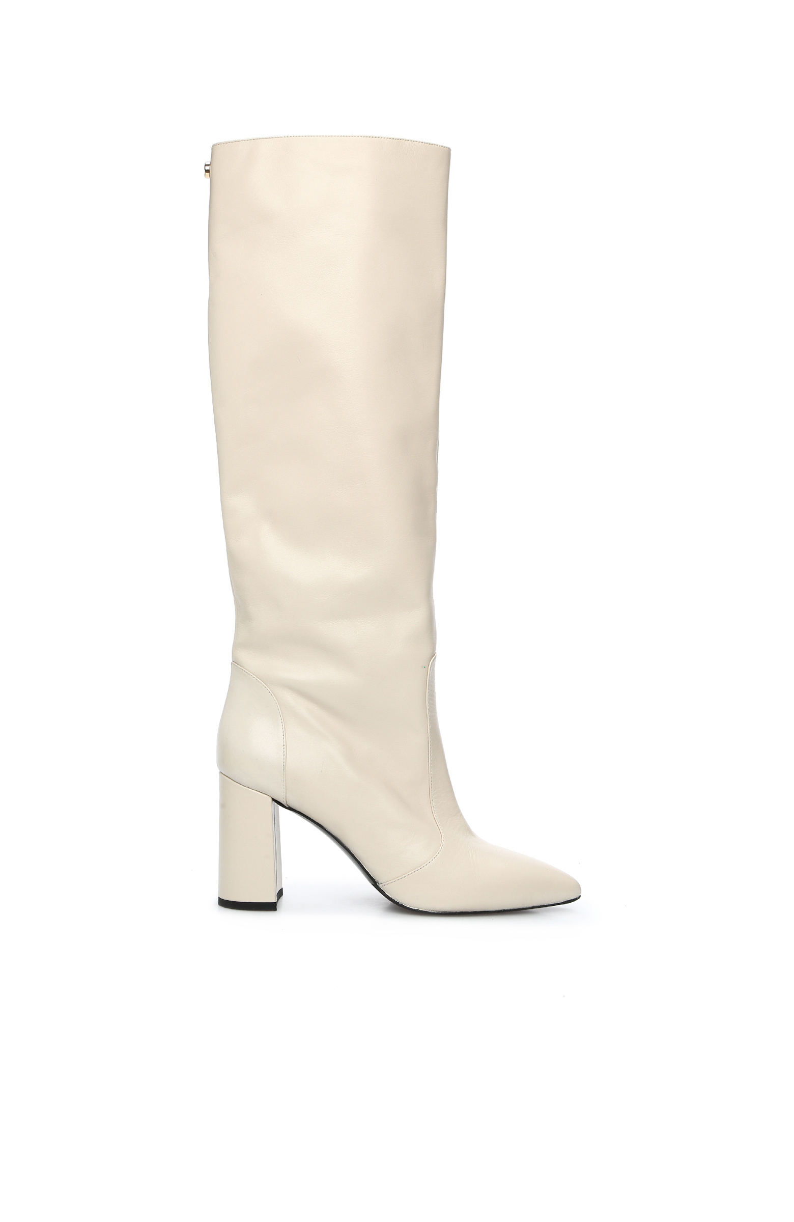 Beyaz Kadın Deri Çizme