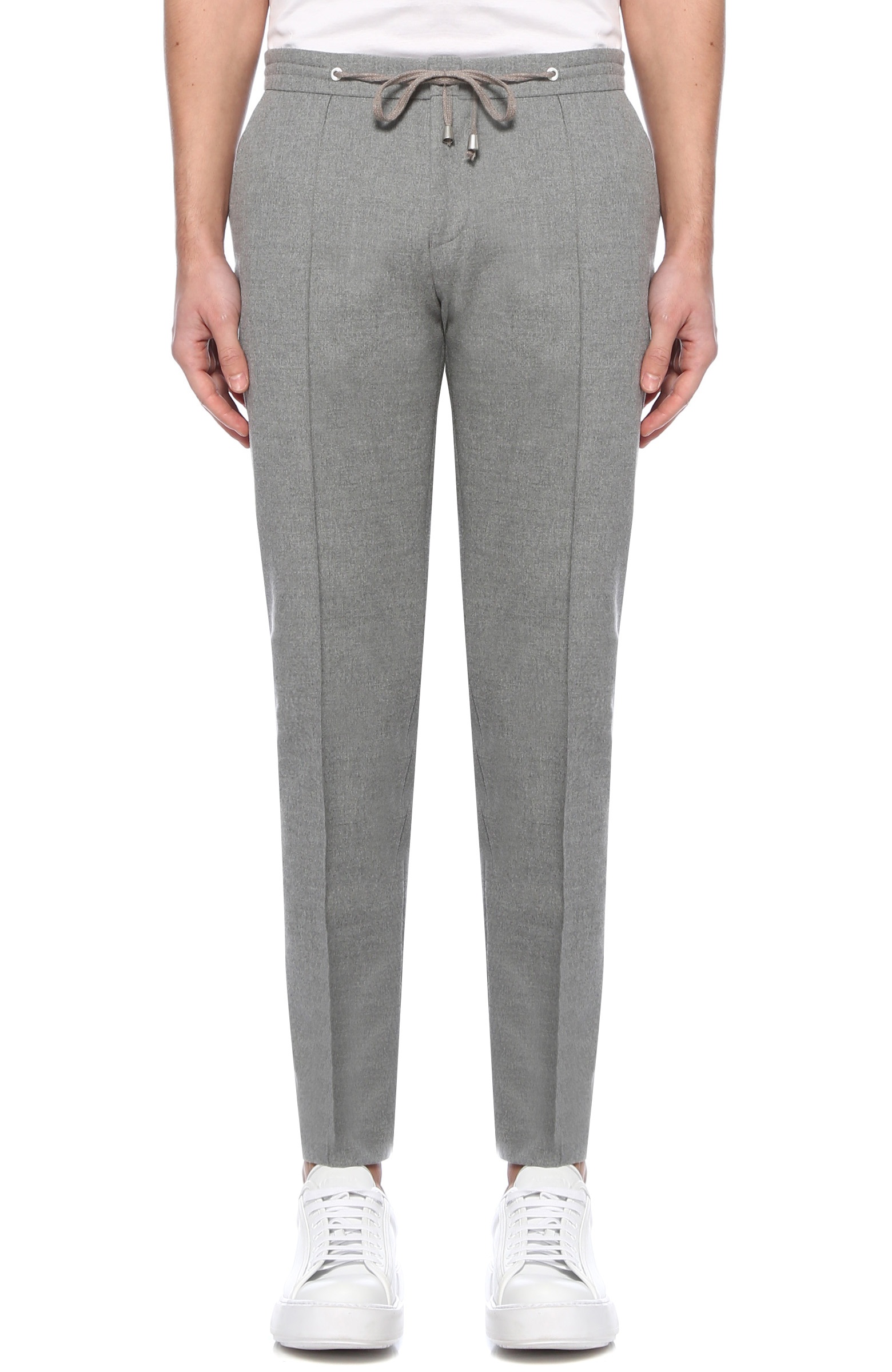 Gri Bağcık Detaylı Pantolon Gri Bağcık Detaylı Pantolon