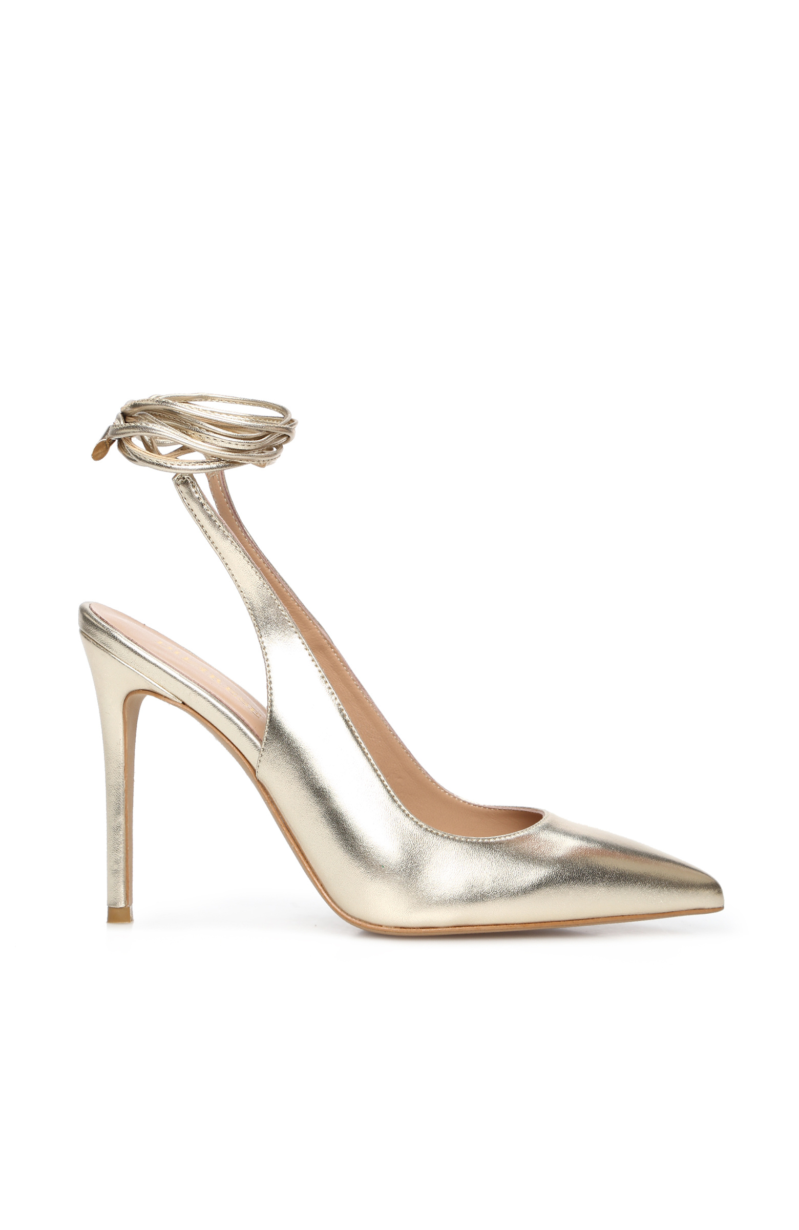 Gold Bilek Dolamalı Topuklu Ayakkabı Gold Bilek Dolamalı Topuklu Ayakkabı