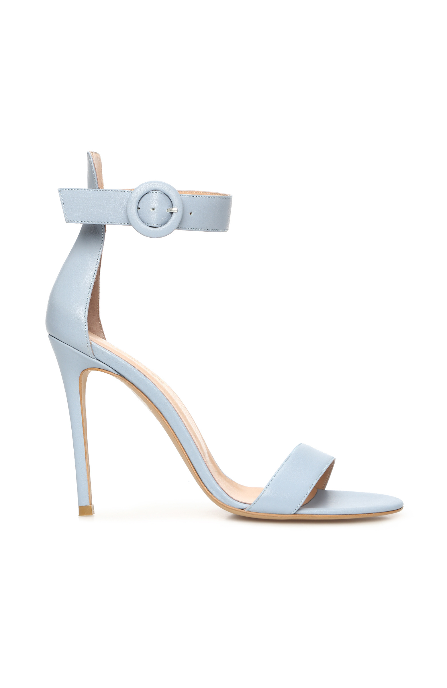 Mavi Bantlı Kadın Deri Sandalet Mavi Bantlı Kadın Deri Sandalet