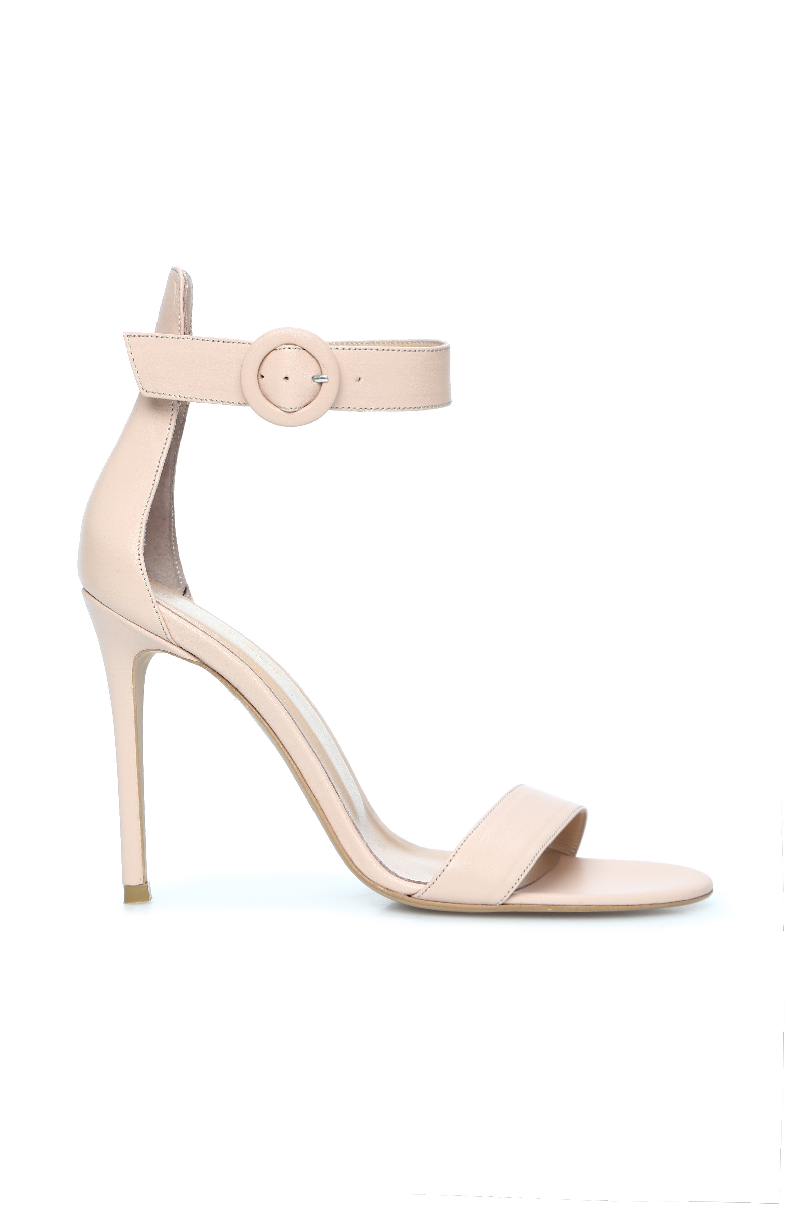 Krem Bantlı Kadın Deri Sandalet Krem Bantlı Kadın Deri Sandalet