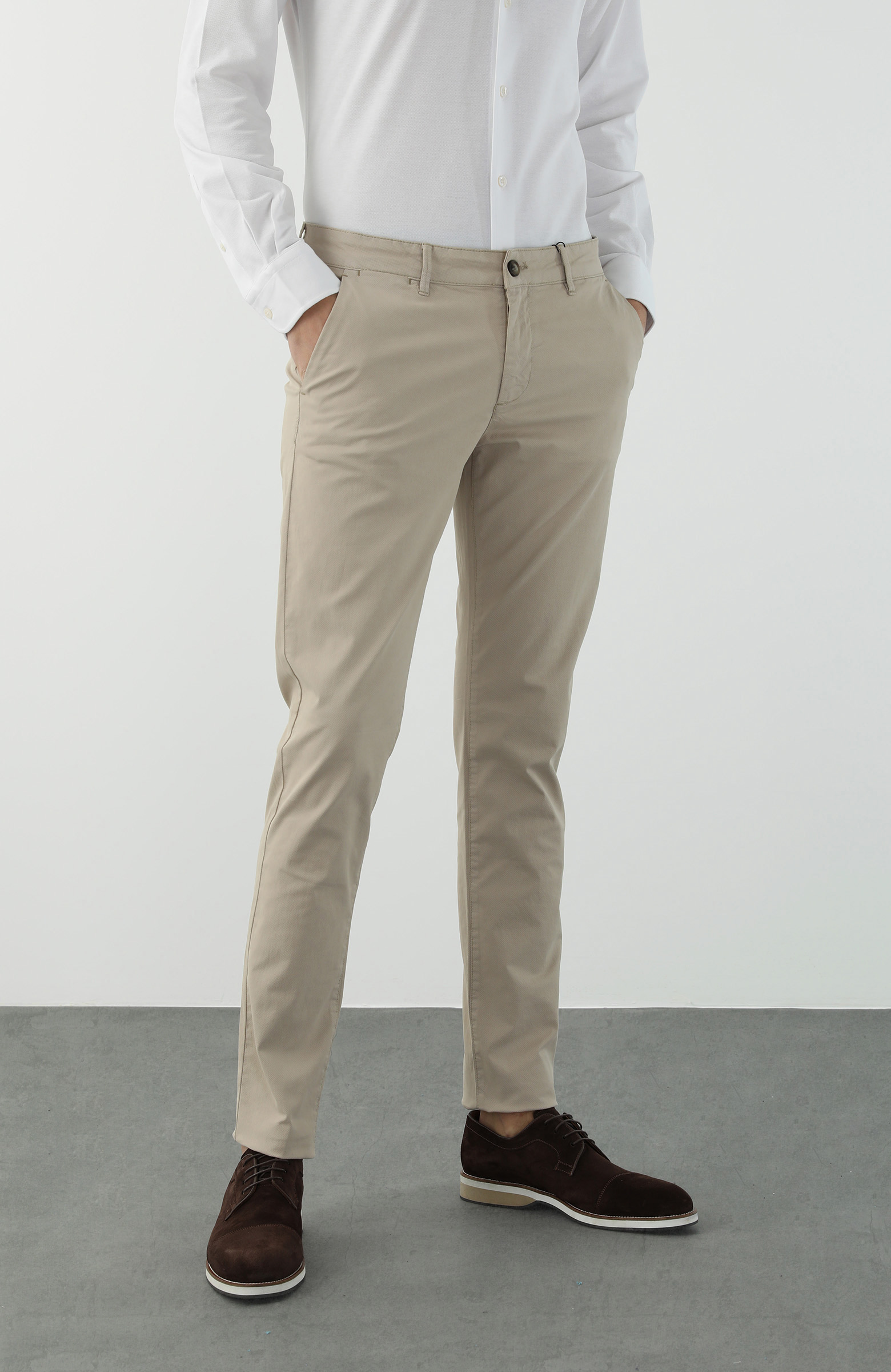 Slim Fit Bej Normal Bel Casual Pantolon Slim Fit Bej Normal Bel Casual Pantolon