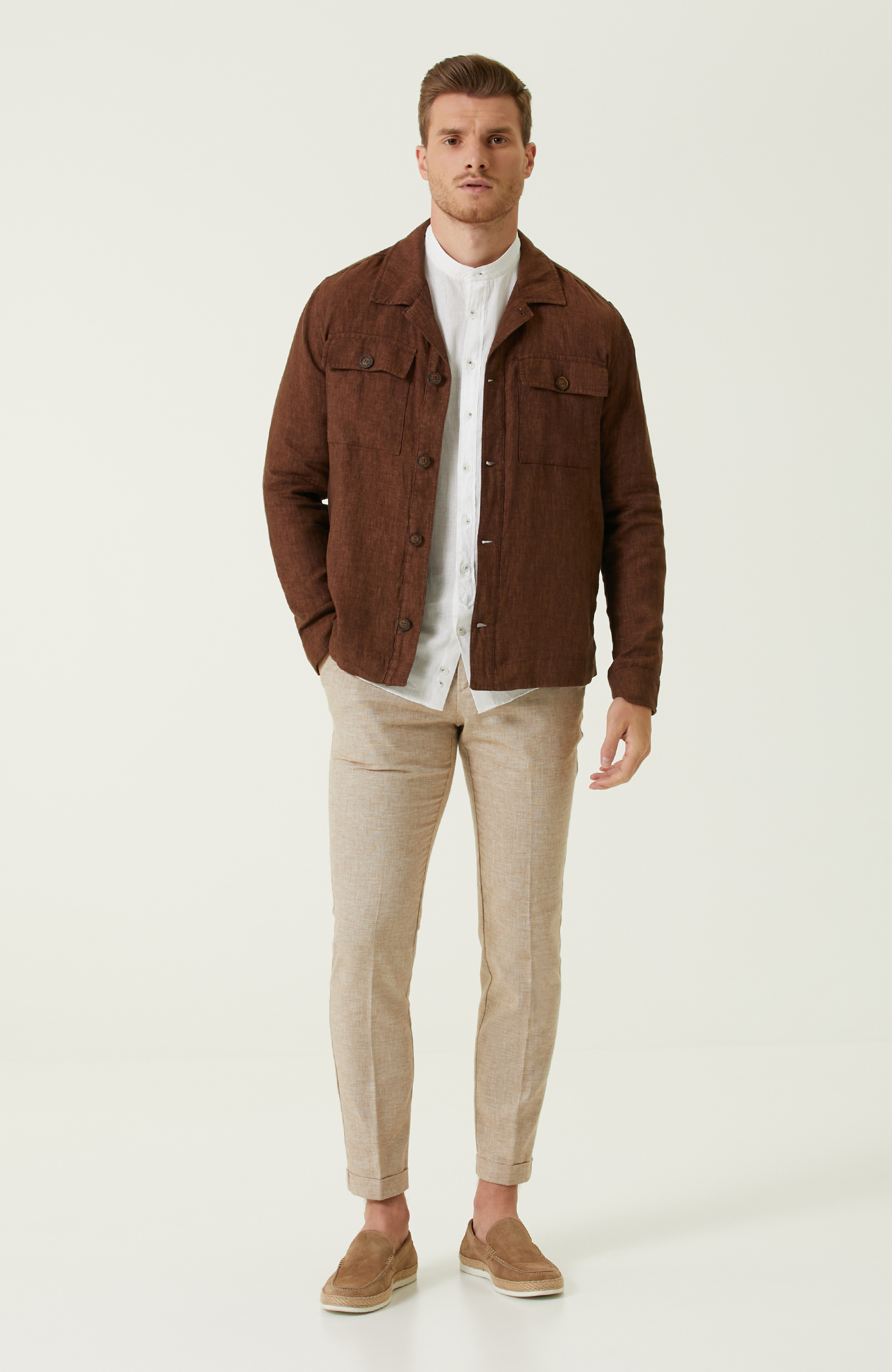 Drop 6 Slim Fit Bej Pantolon Drop 6 Slim Fit Bej Pantolon