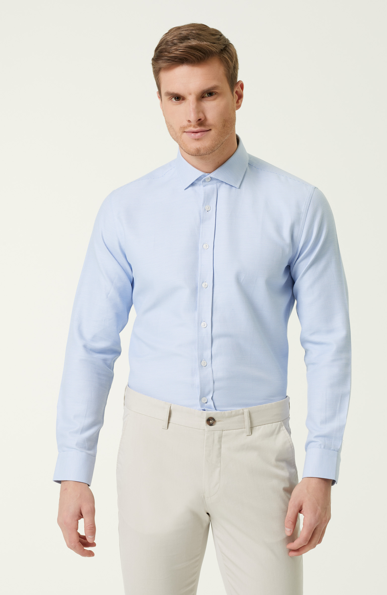 Slim Fit Mavi Gömlek