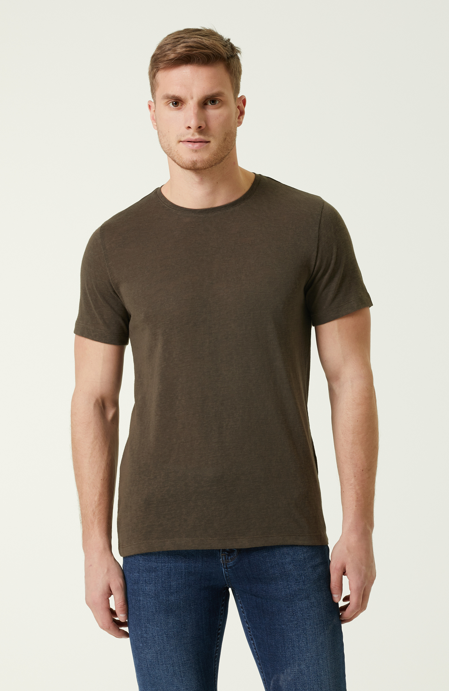 Slim Fit Haki T-shirt