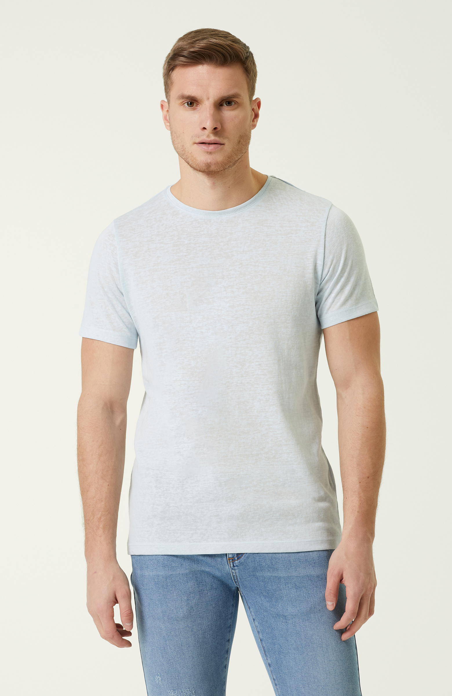 Slim Fit Mavi T-shirt