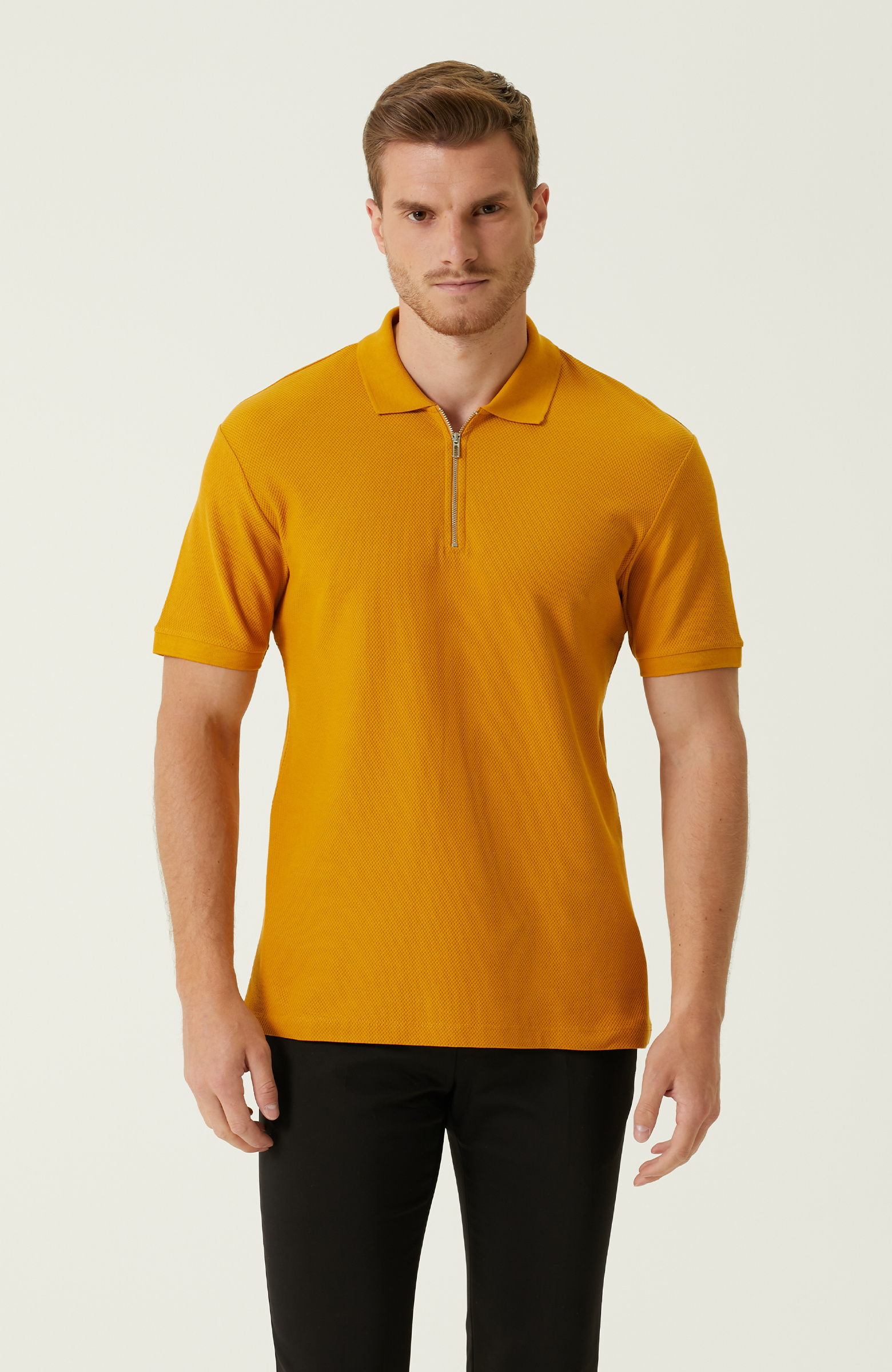 Slim Fit Hardal Polo Yaka T-shirt