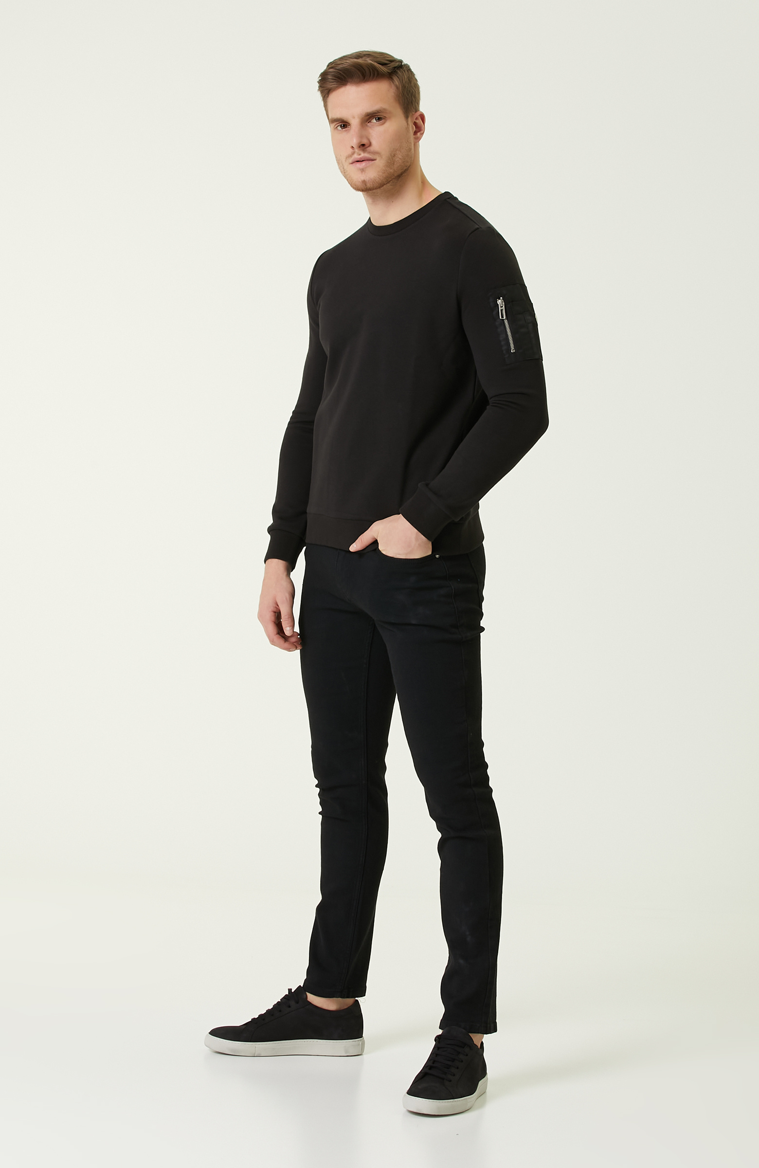 Slim Fit Siyah Jean Pantolon