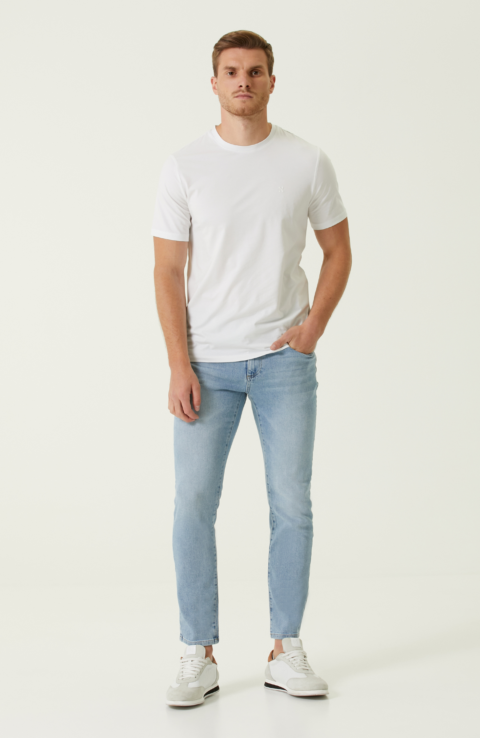 Slim Fit Mavi Normal Bel Jean Pantolon Slim Fit Mavi Normal Bel Jean Pantolon