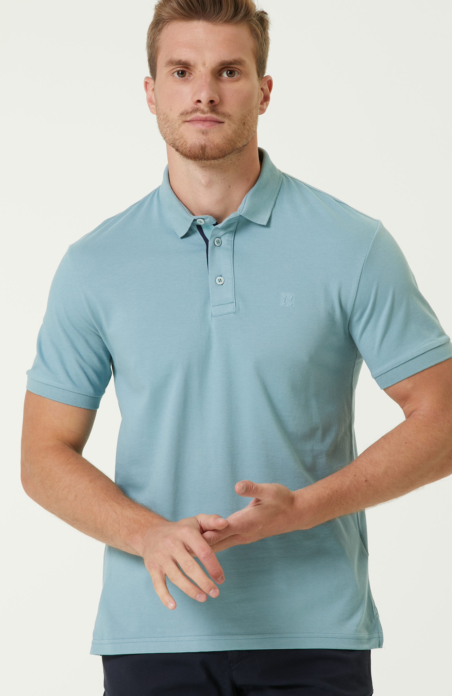 Slim Fit Yeşil Polo Yaka T-shirt