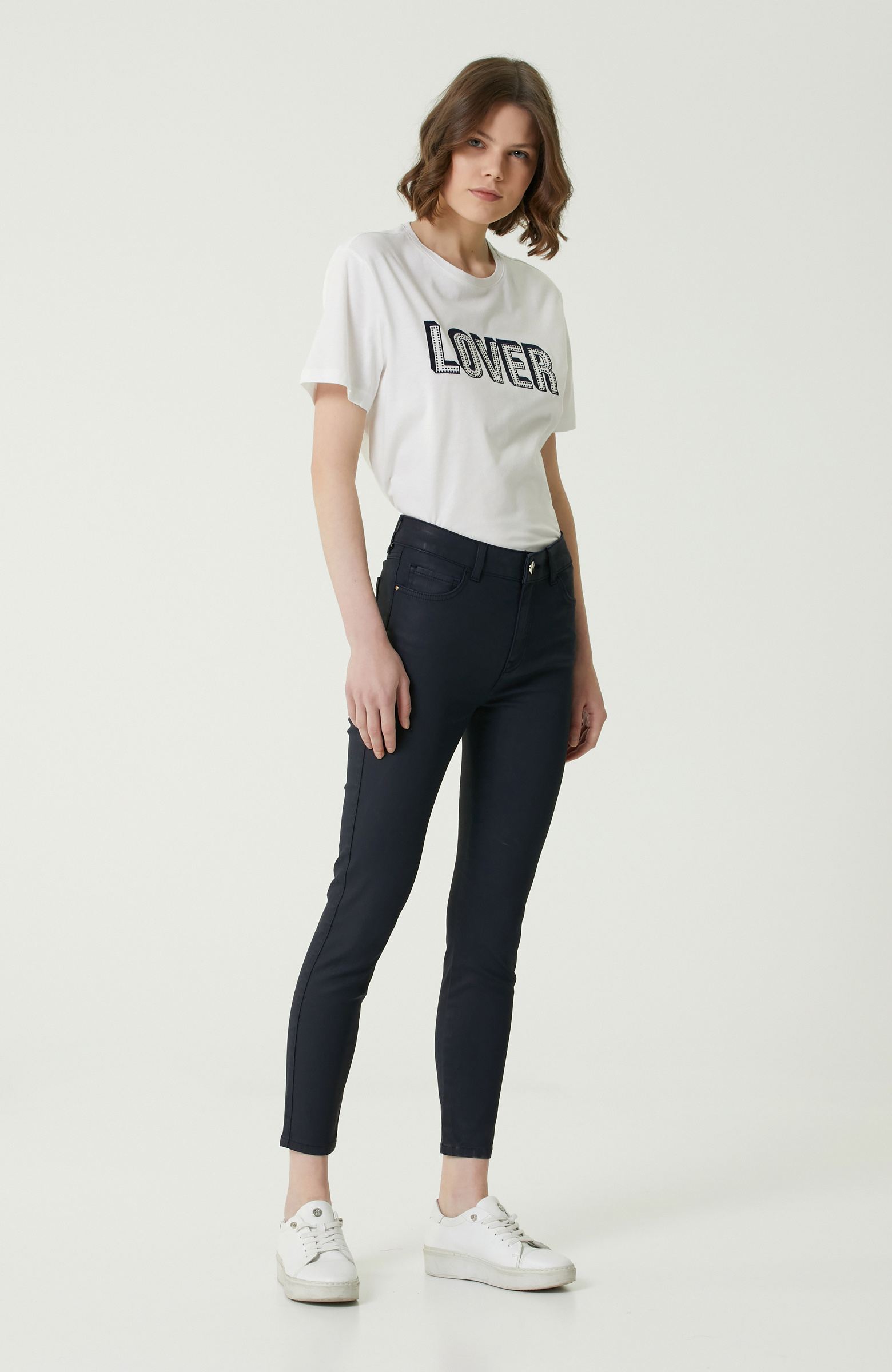 Basic Fit Lacivert Jean Pantolon