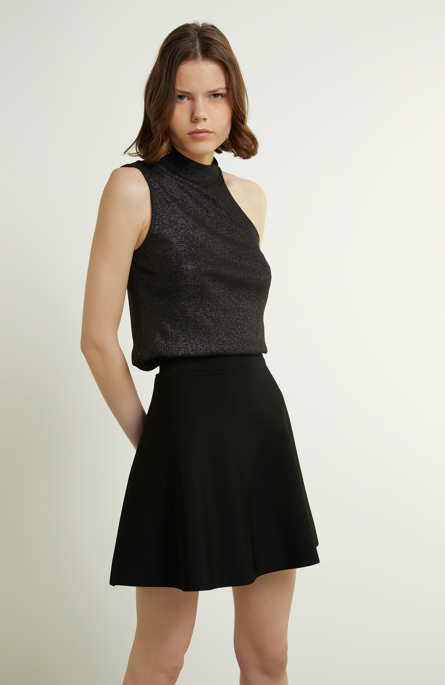 Siyah Bisiklet Yaka Bluz Siyah Bisiklet Yaka Bluz